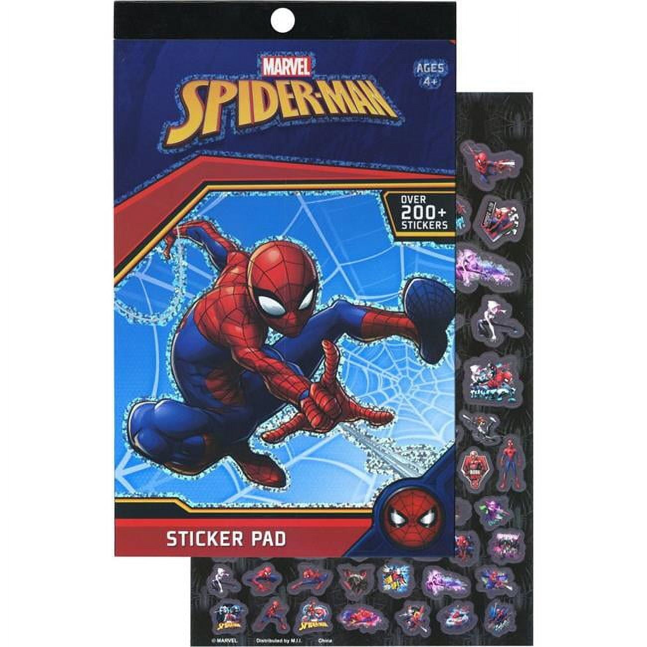 Spiderman 4 Sheet Foil Cover Sticker Pad - 200 stickers - Walmart.com