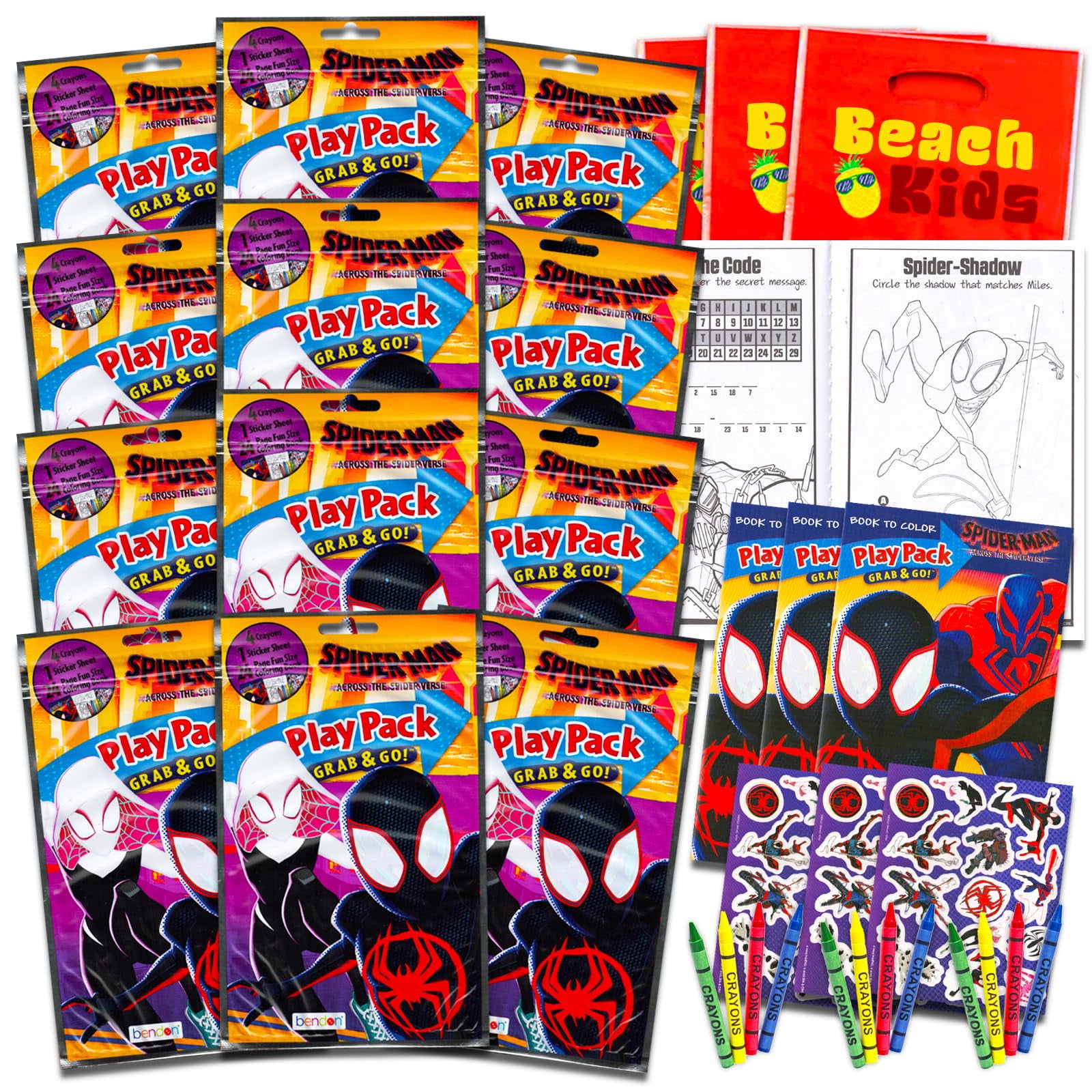 Spiderman Across the Spiderverse Birthday Party Favors and Supplies ...