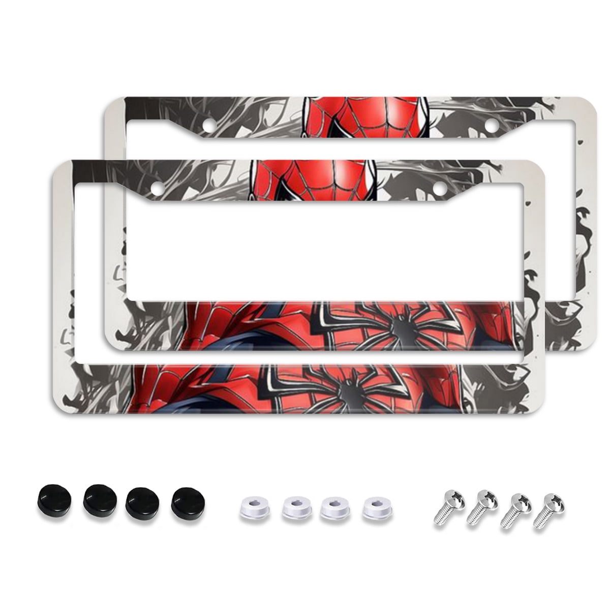 Spiderman Anime Car License Plate Frame 2 Pack, License Plate Cover ...