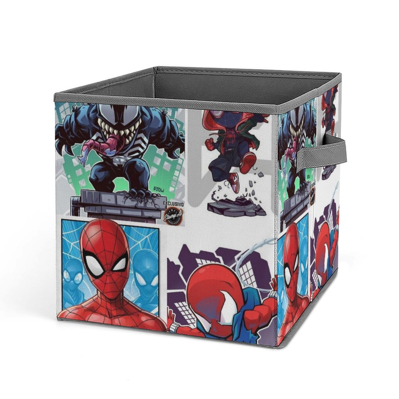 Spiderman Anime Cartoon Cube Storage Bins, 10.6 Cube Storage Organizer ...