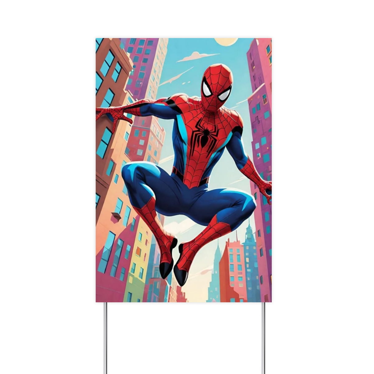 Spiderman Anime Yard Sign Garden Club Farm Bathroom Wall Decor Sign ...