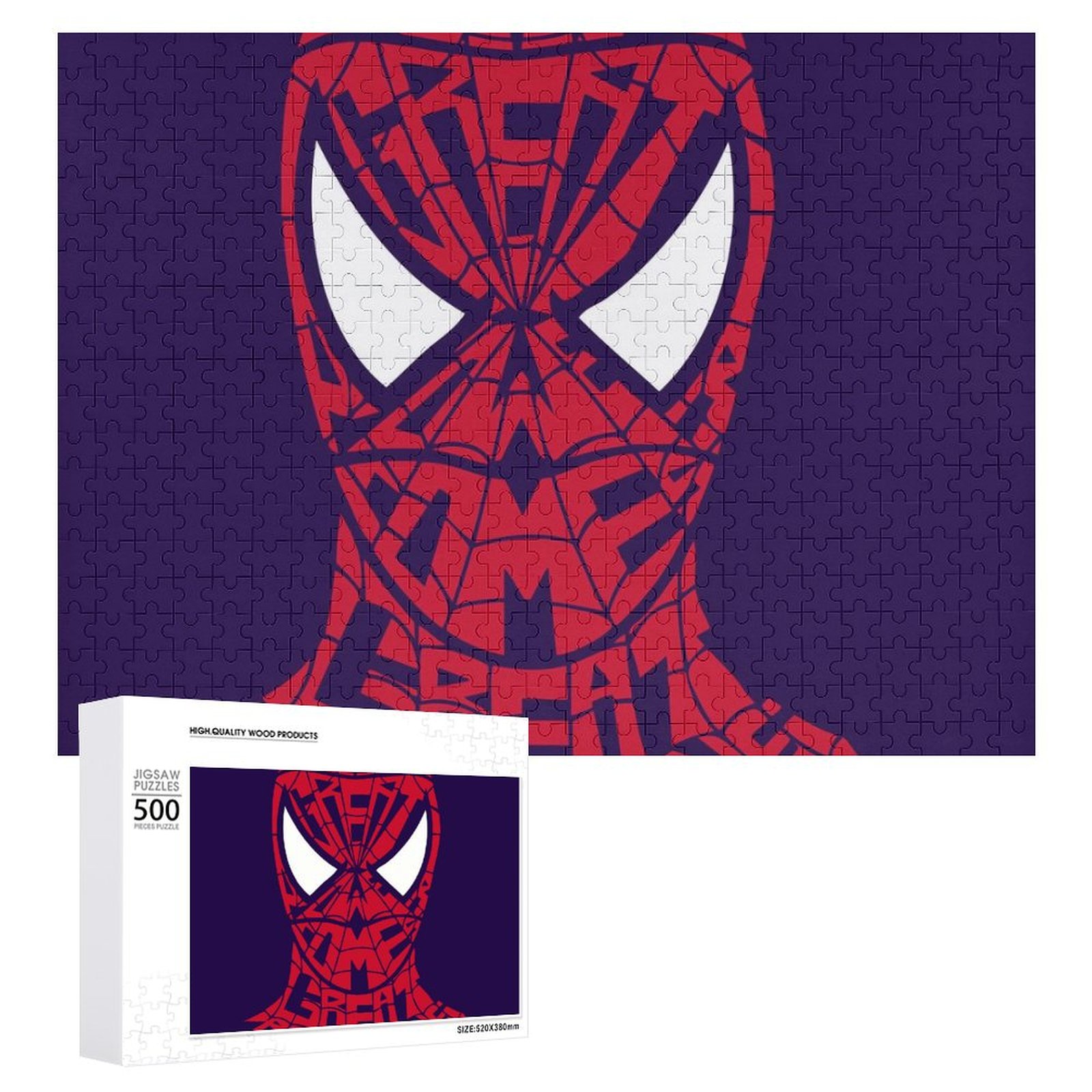 Spiderman Art Puzzles,Puzzles for Adults 500 Pieces,Wooden Picture ...