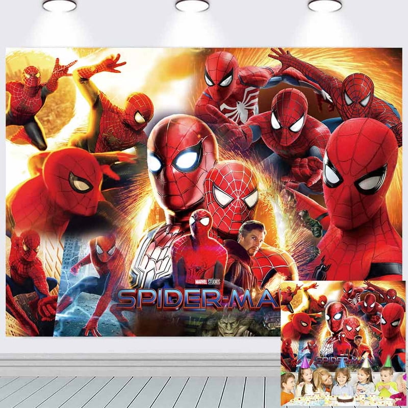 Spiderman Backdrop Banner Party Supplies Post Birthday Decorations ...