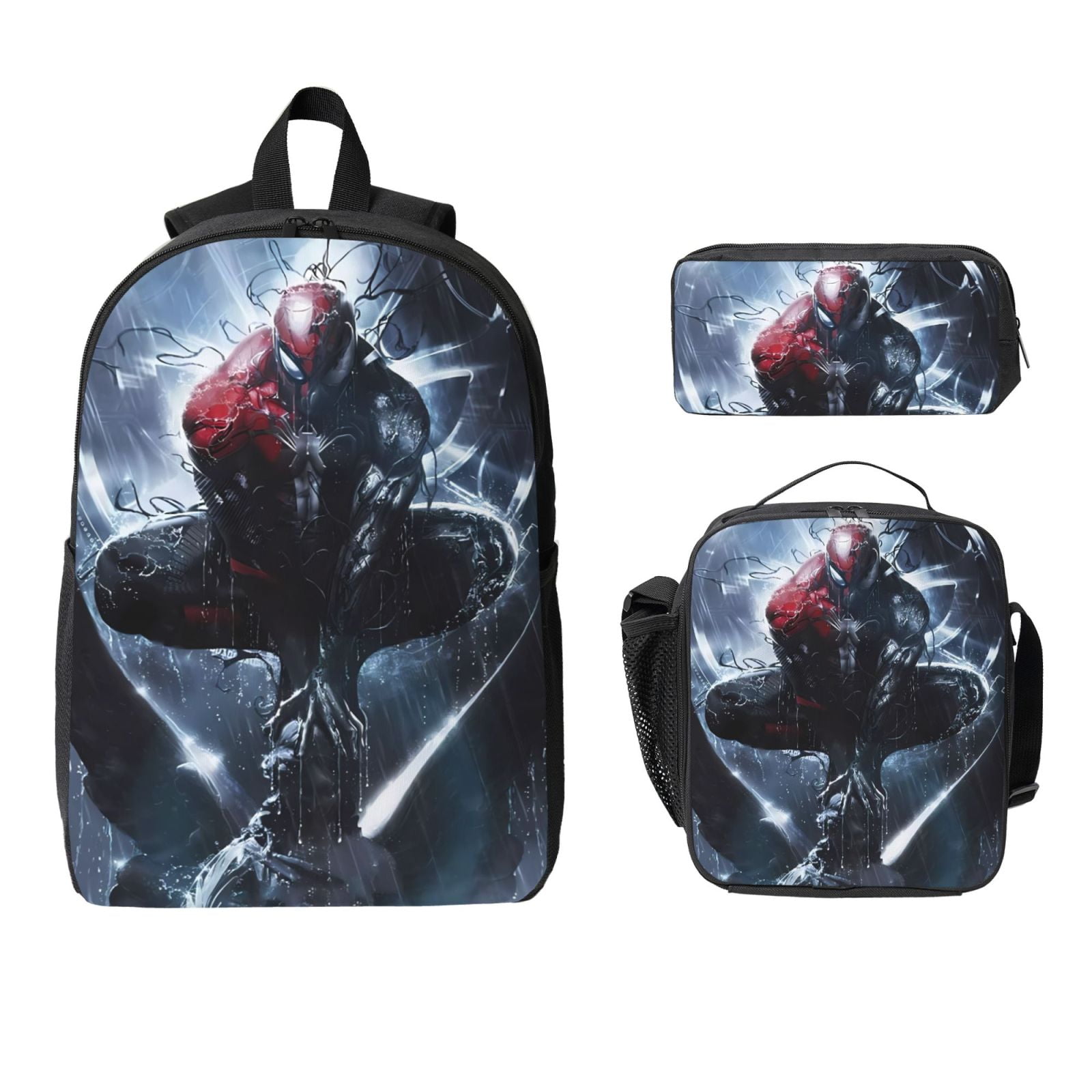 Spiderman Backpack With Lunch Bag Box And Pencil Case Spider Man ...