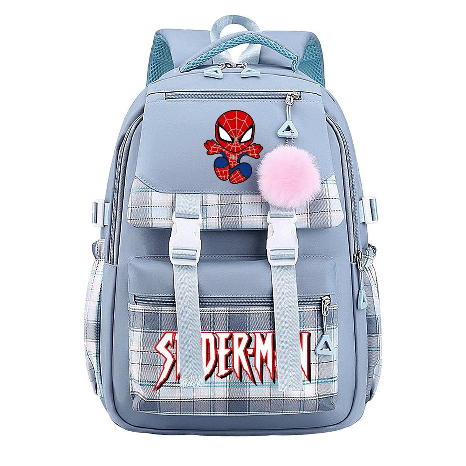 Spiderman Backpack with Plush Pendant, 17.3inch Waterproof Cartoon ...