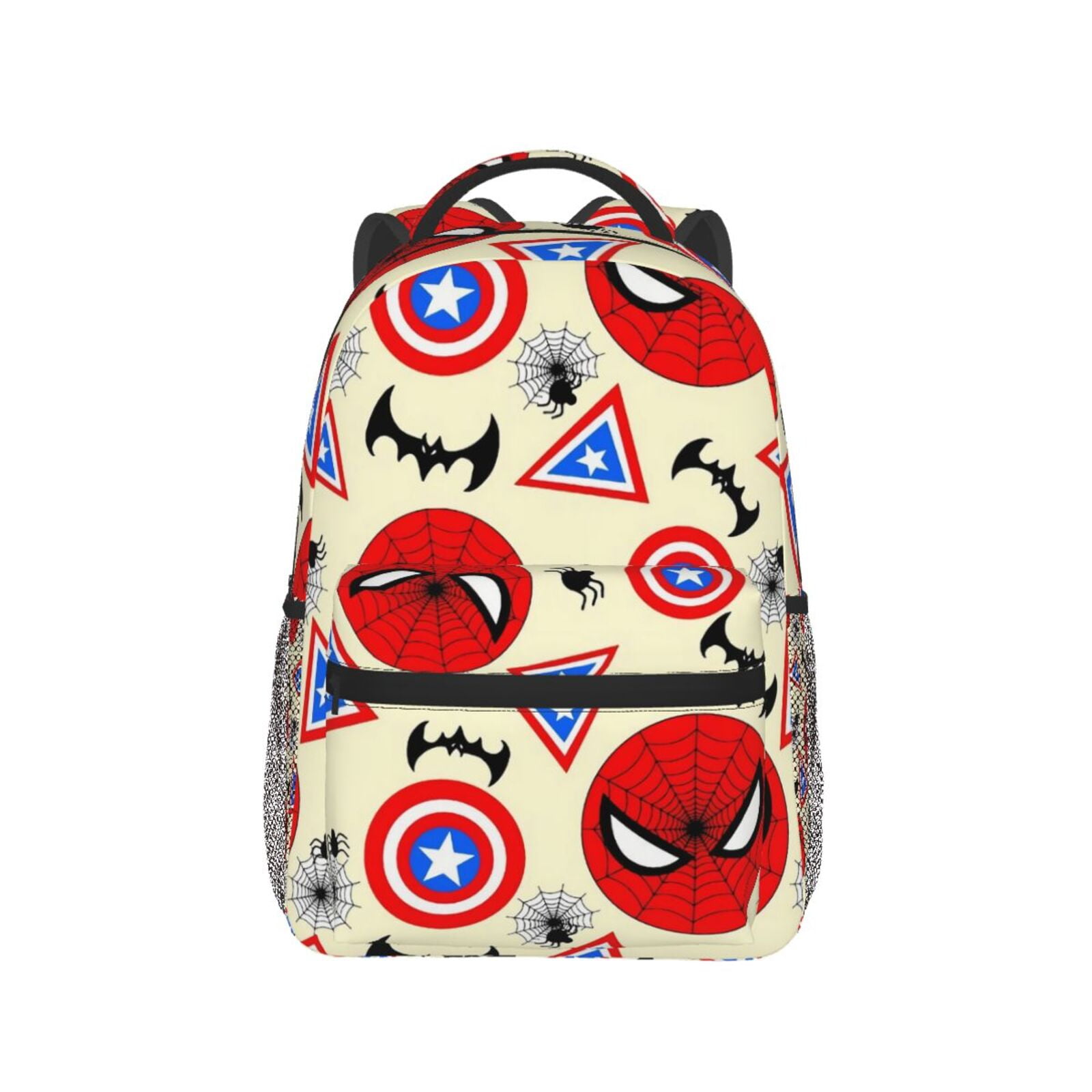 Spiderman Batman Captain America Backpack,Polyester Travel Backpack for ...