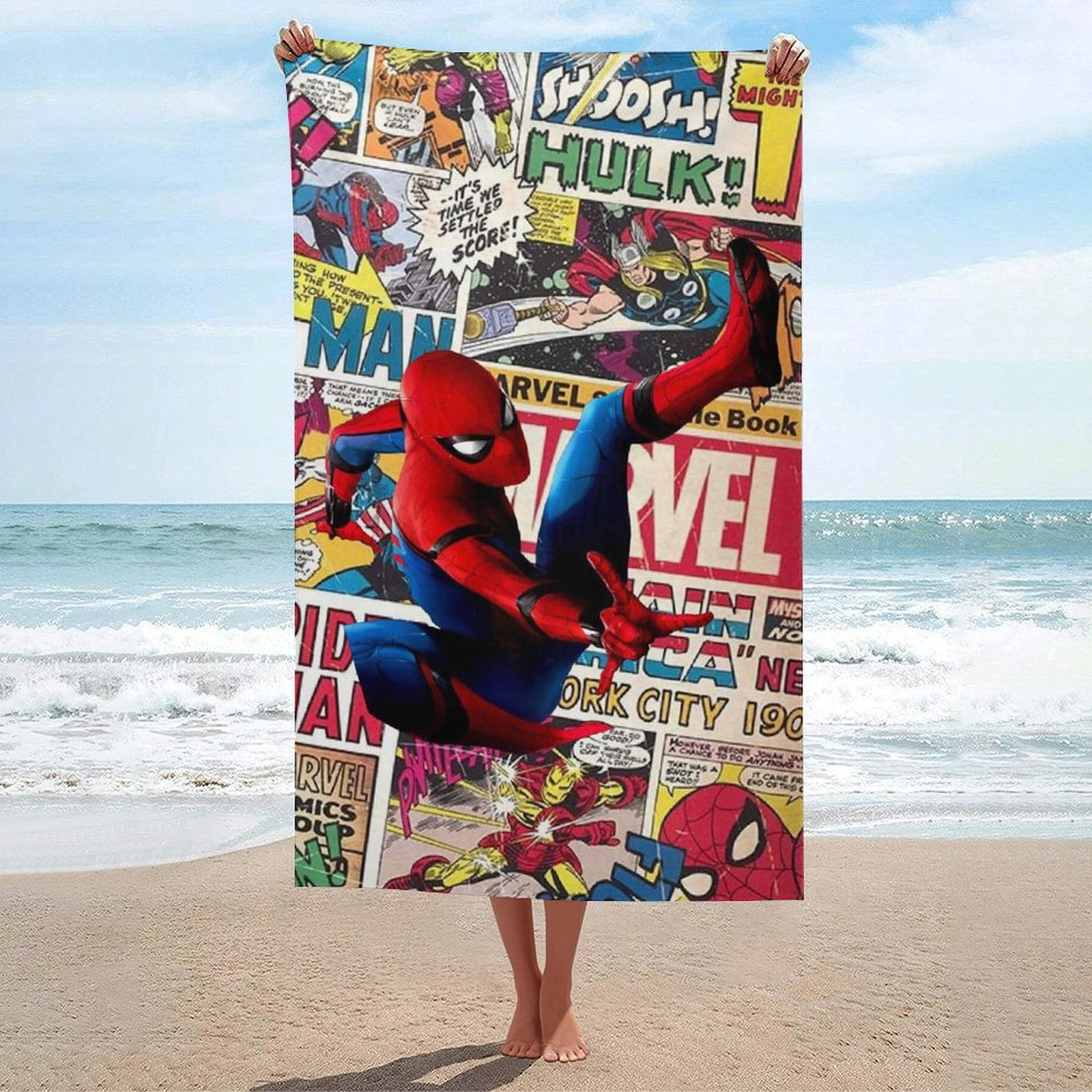 Spiderman Beach Towel Pool Towel Extra Large 130x80cm - Walmart.com