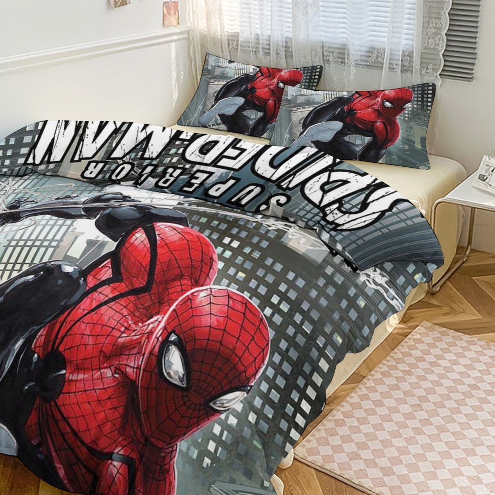 Spiderman Bedding Sets for Kids Men Women Full Size 3pcs 1 Comforter ...