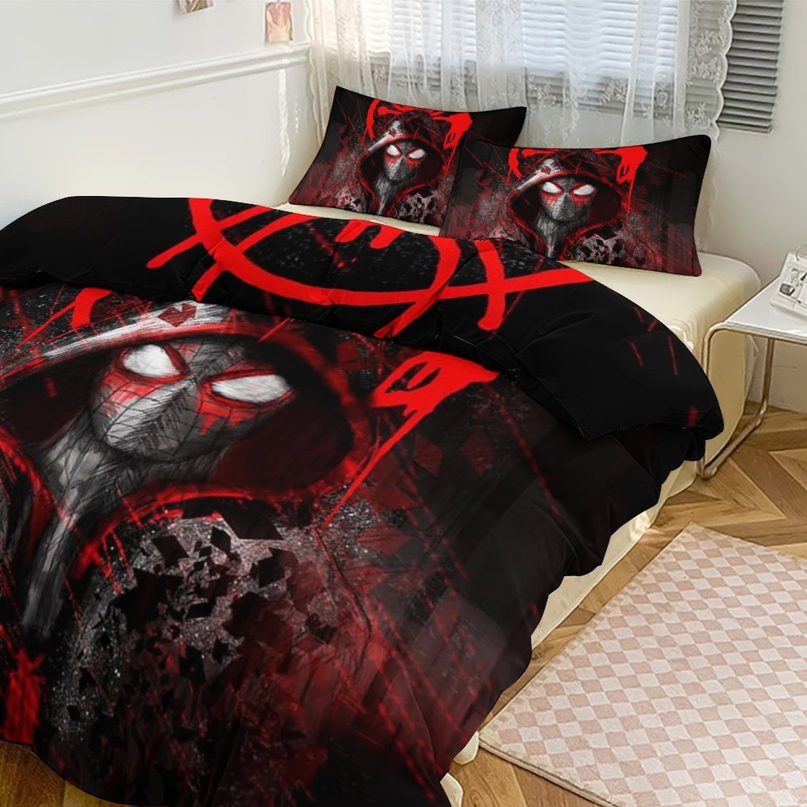 Spiderman Bedding Sets for Kids Men Women King Size 3pcs 1 Comforter ...