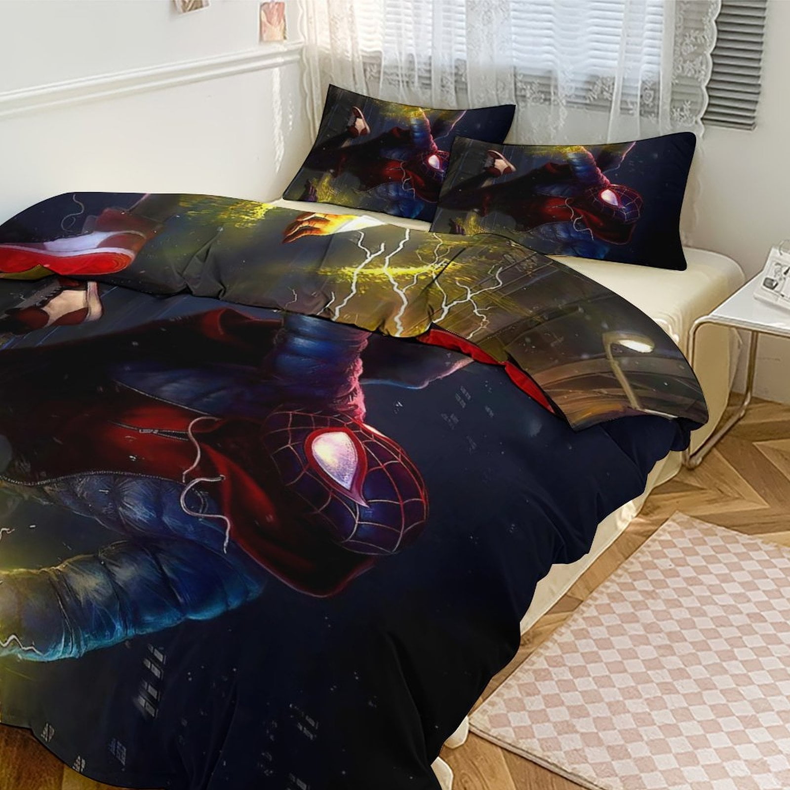 Spiderman Bedding Sets for Kids Men Women King Size 3pcs 1 Comforter ...