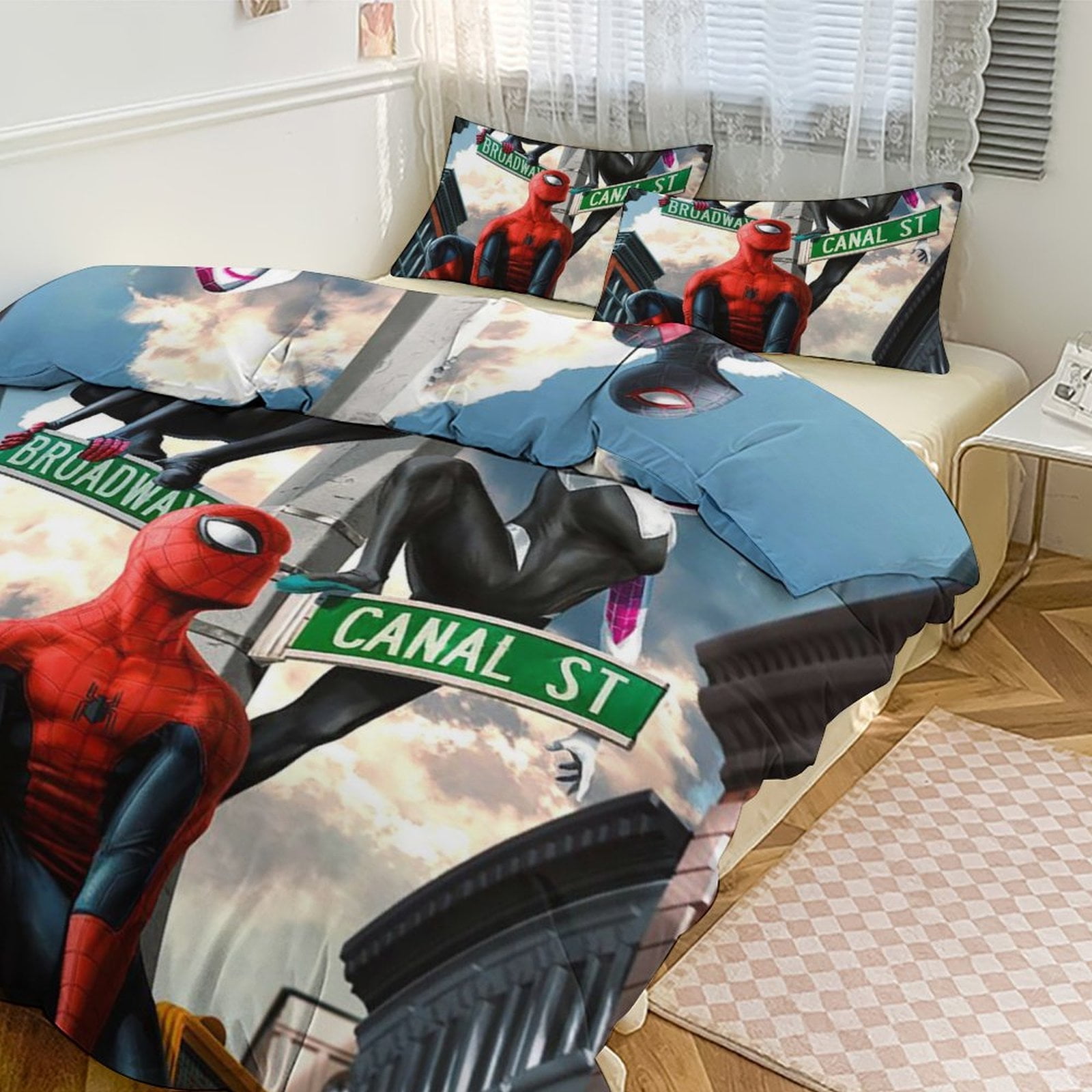Spiderman Bedding Sets for Kids Men Women King Size 3pcs 1 Comforter ...