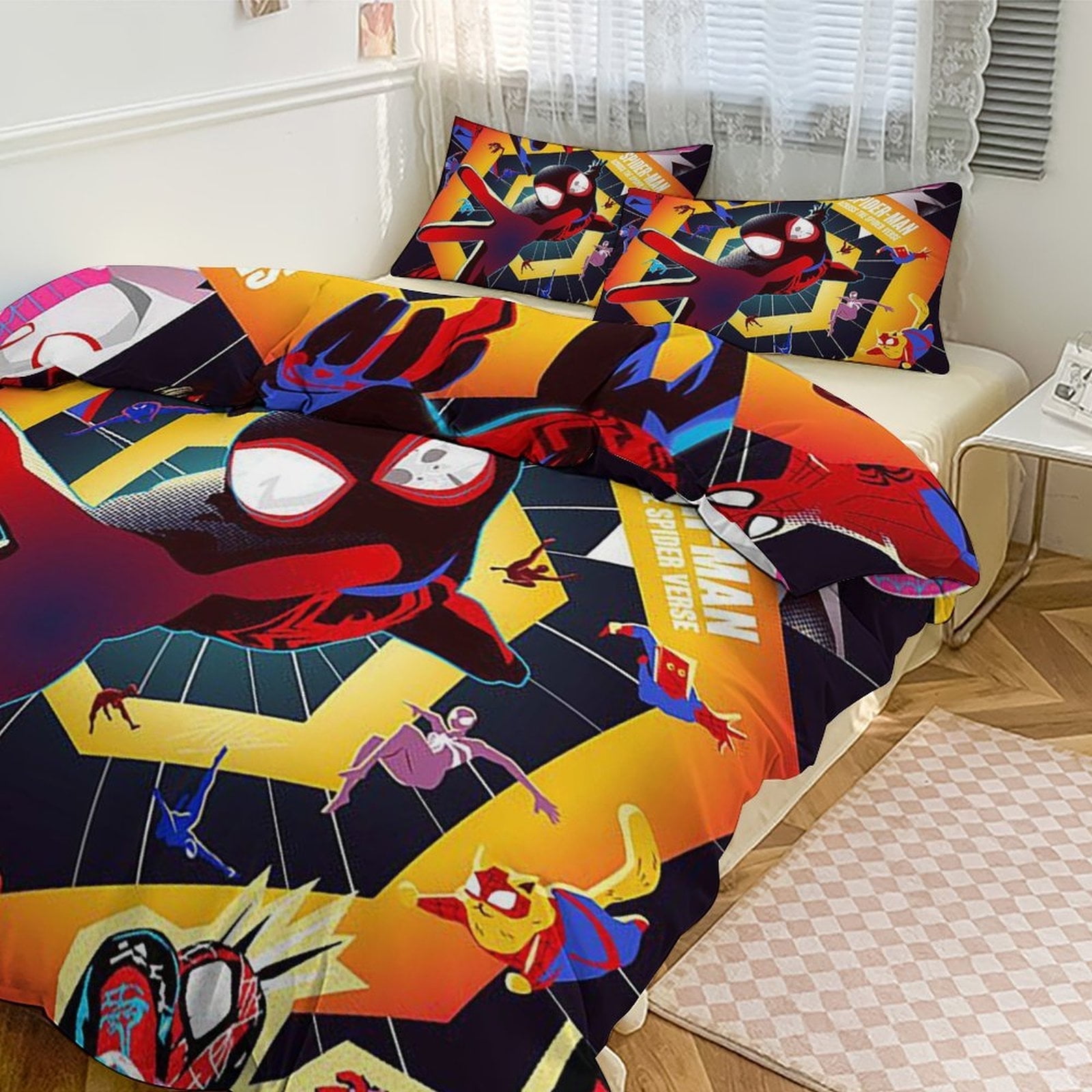 Spiderman Bedding Sets for Kids Men Women Queen Size Comforter Set 3pcs ...
