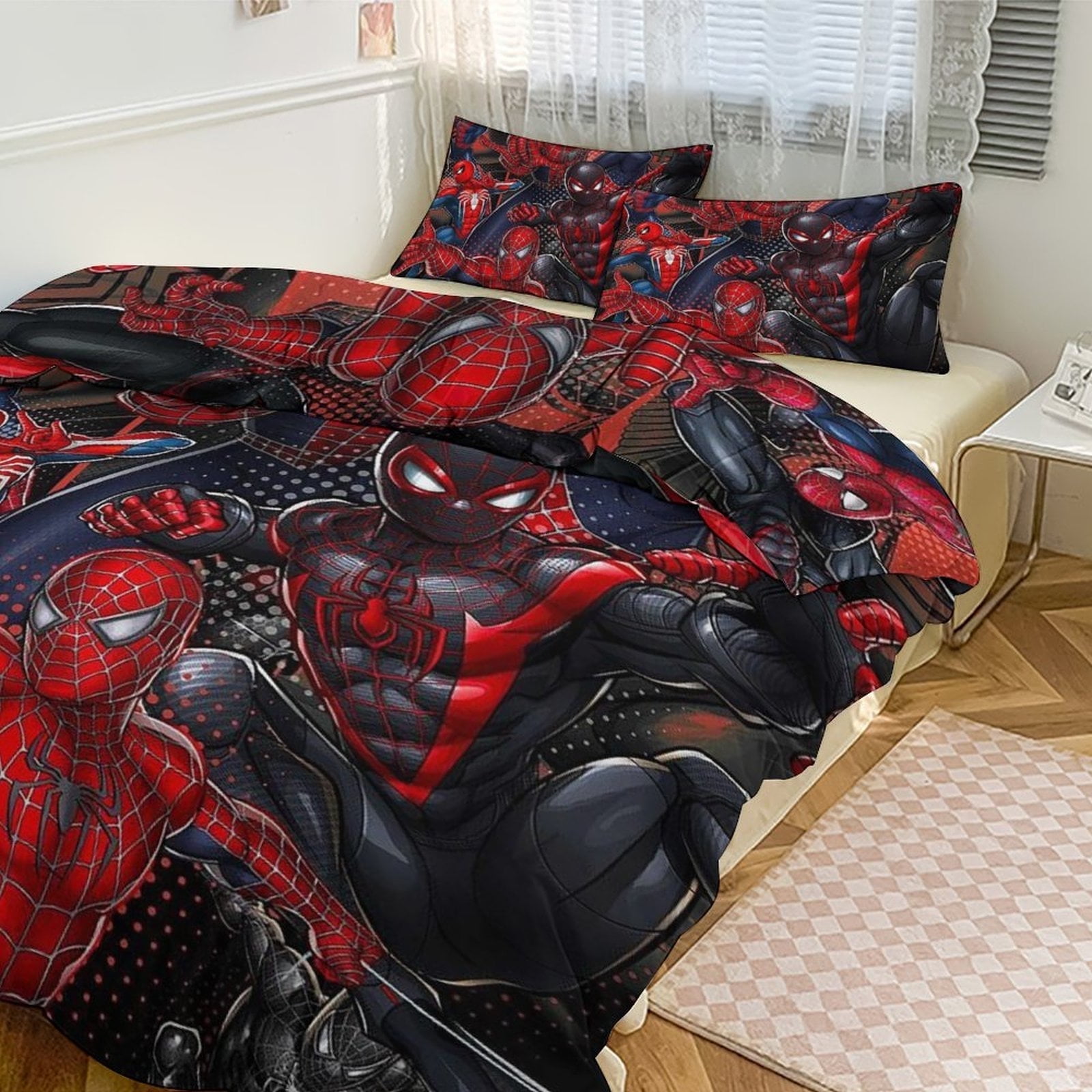 Spiderman Bedding Sets for Kids Men Women Twin Size Comforter Set 3pcs ...