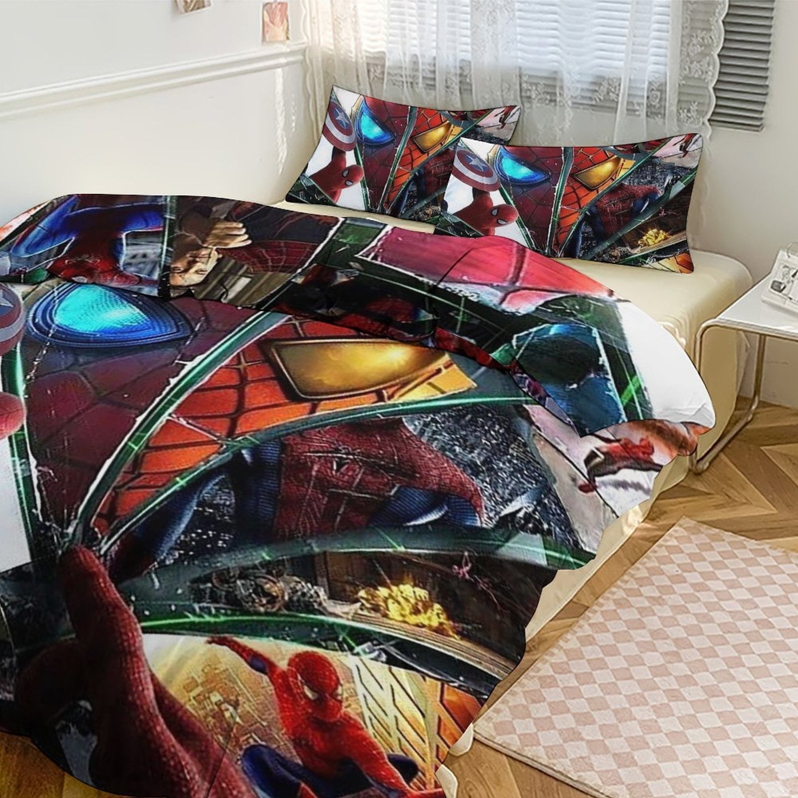 Spiderman Bedding Sets for Kids Men Women Twin Size 3pcs 1 Comforter ...