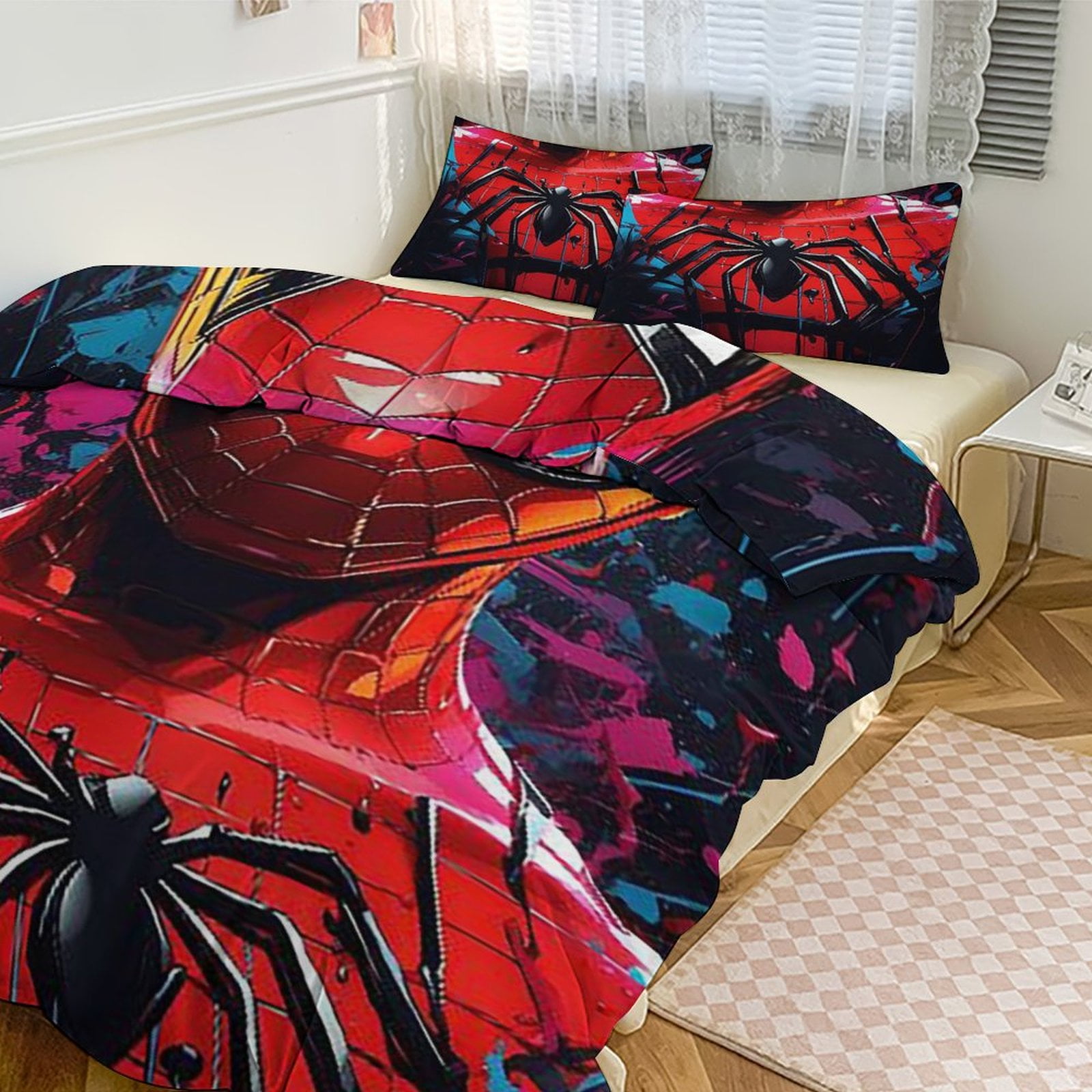 Spiderman Bedding Sets for Kids Men Women Twin Size Comforter Set 3pcs ...