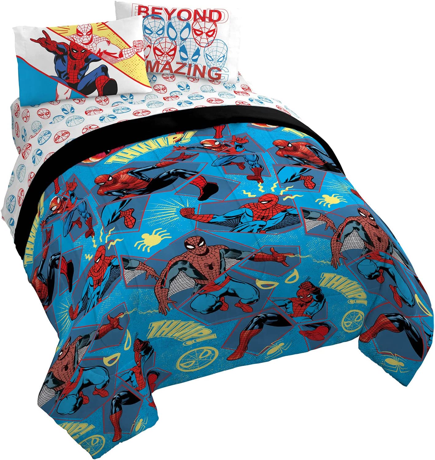Marvel Spider-Man Miles Morales Twin Comforter Set, Microfiber Bedding ...