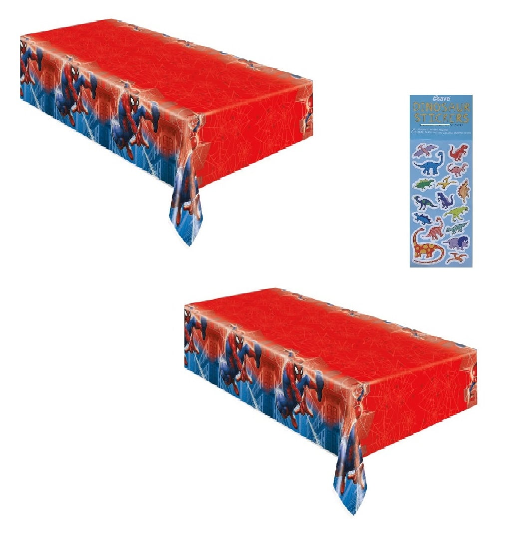 Spiderman Birthday Party Supplies Bundle Includes Plastic Table Covers ...