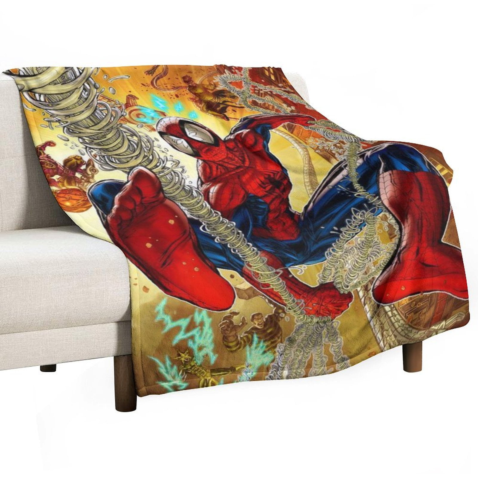 Spiderman Blanket Ultra-Soft Flannel Plush 300g Superhero Comic ...