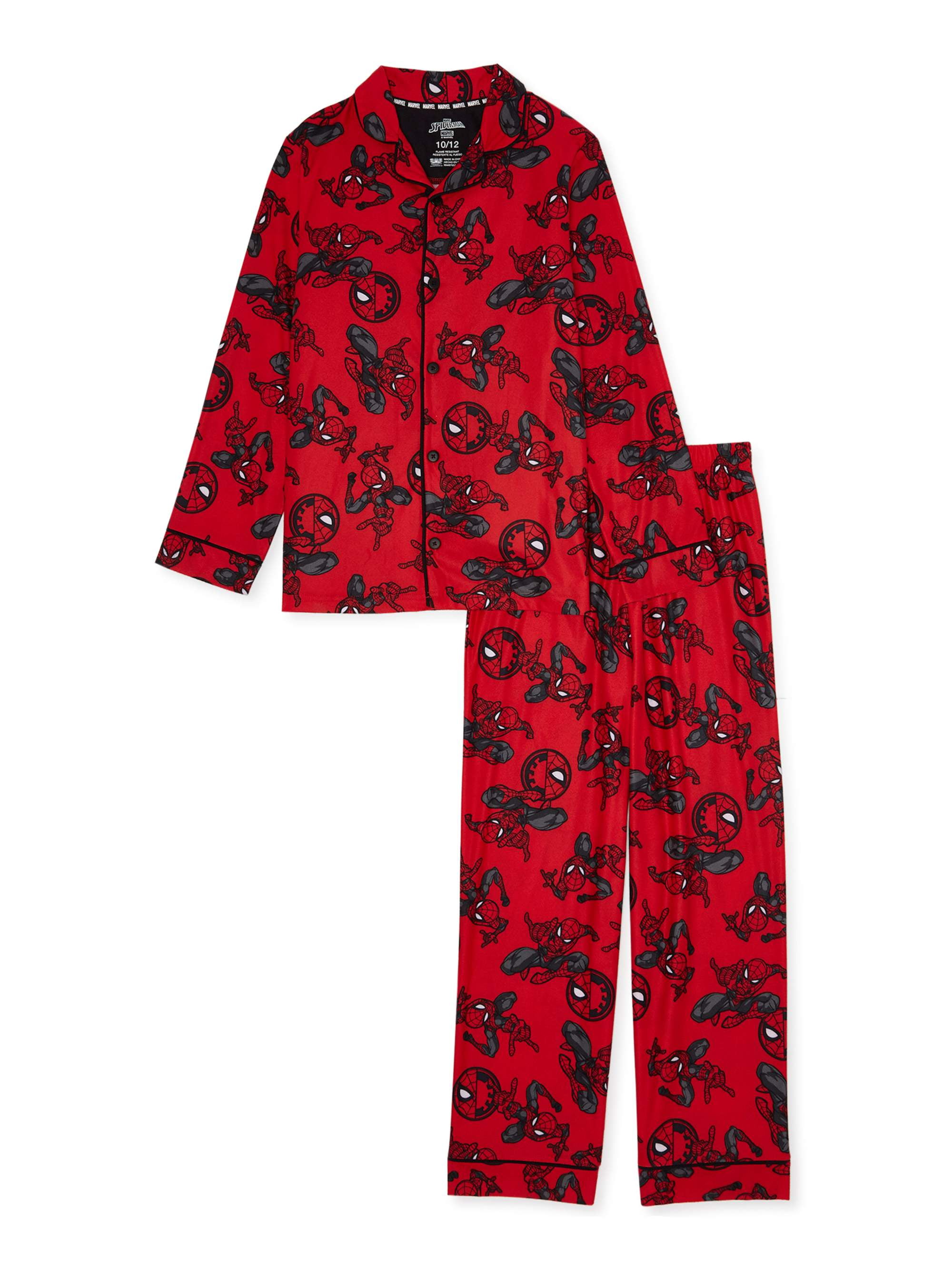 Spiderman Boys Exclusive Pajama Coat, Sizes 4-12, 2-Piece Set - Walmart.com
