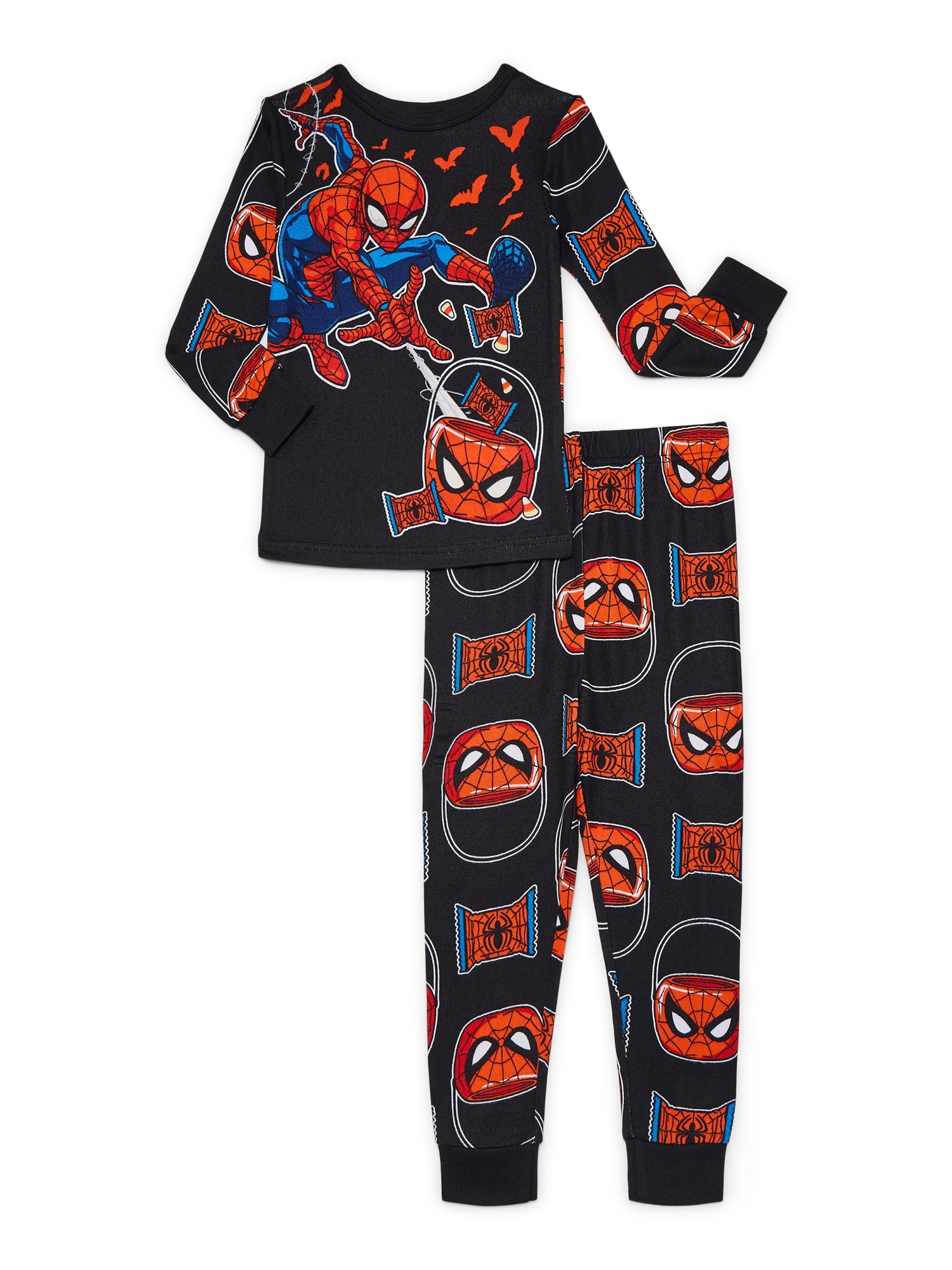 Spiderman Boys Long Sleeve and Pant Pajama Set, Sizes 4-10 - Walmart.com