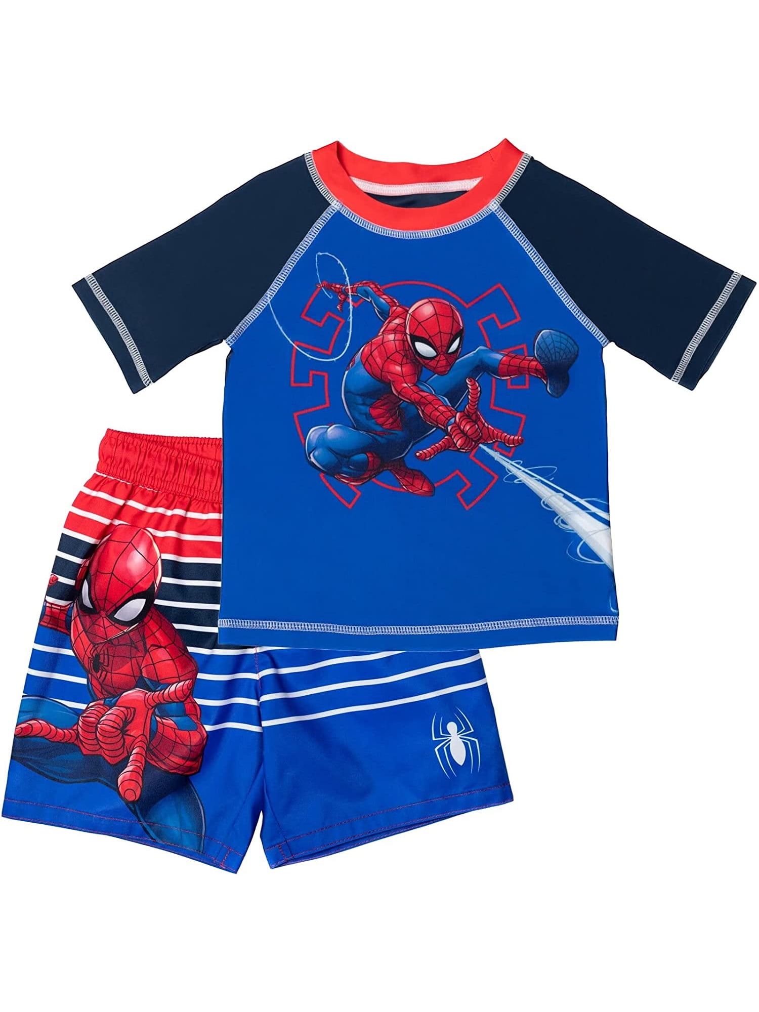 Spiderman Boys' Rash Guard and Swim Trunks Set, Sizes 2T-16 - Walmart.com
