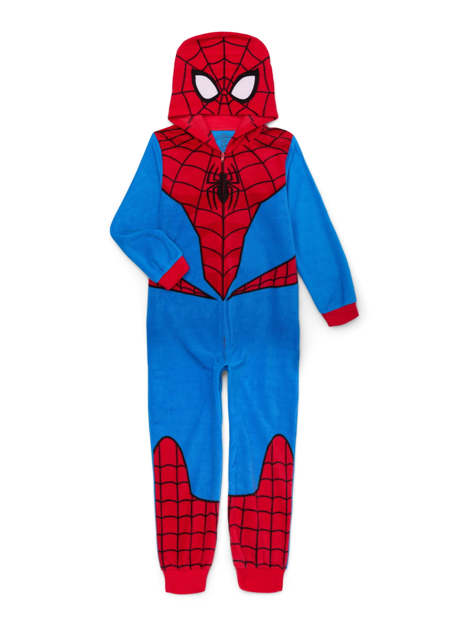 Spiderman Boys Union Suit Pajamas, Sizes 4-14 - Walmart.com