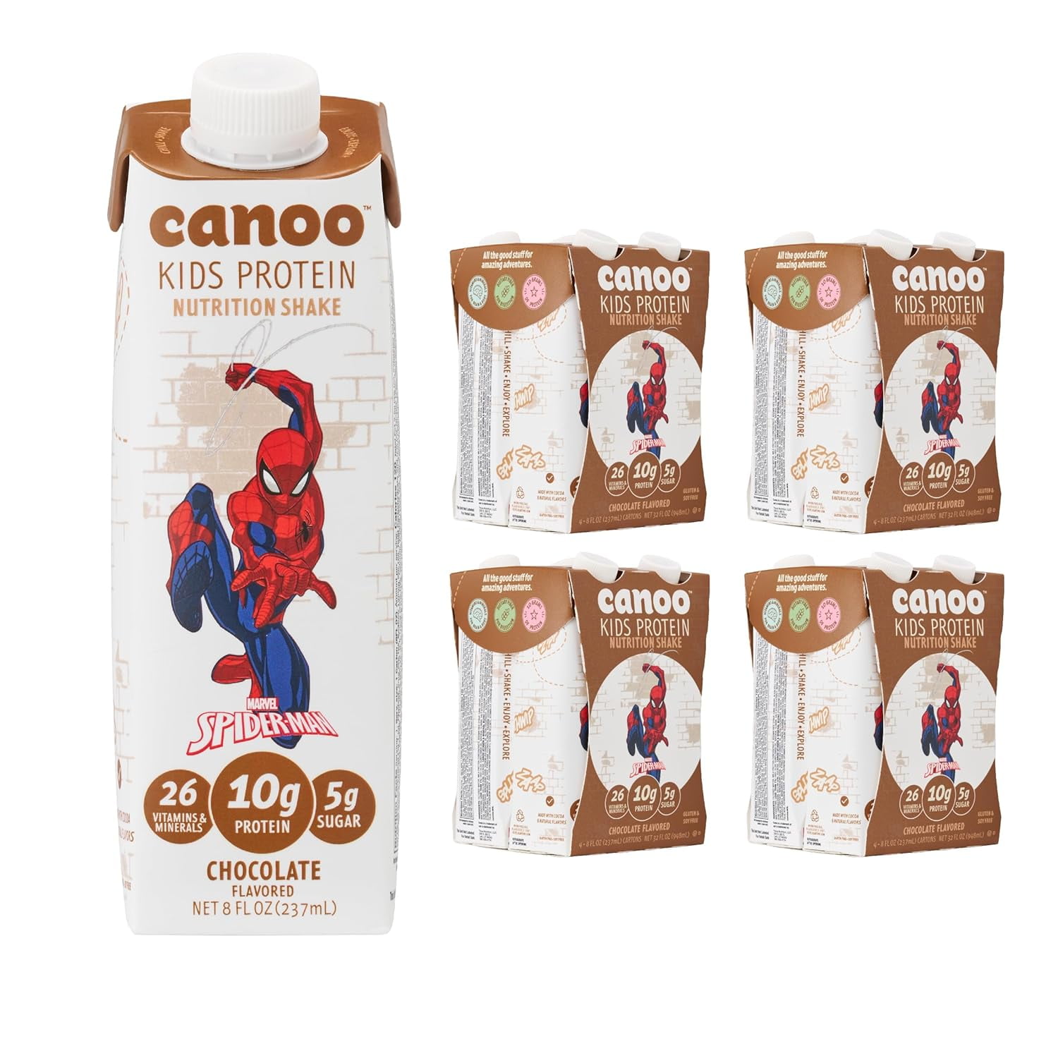 Spiderman Canoo Kids Protein Shakes Ready to Drink, 10 Grams of Protein ...