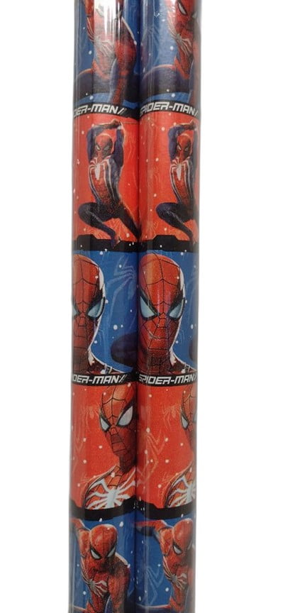 Marvel Character Paper 40 sq. ft. Spiderman Christmas Gift Wrap Paper ...