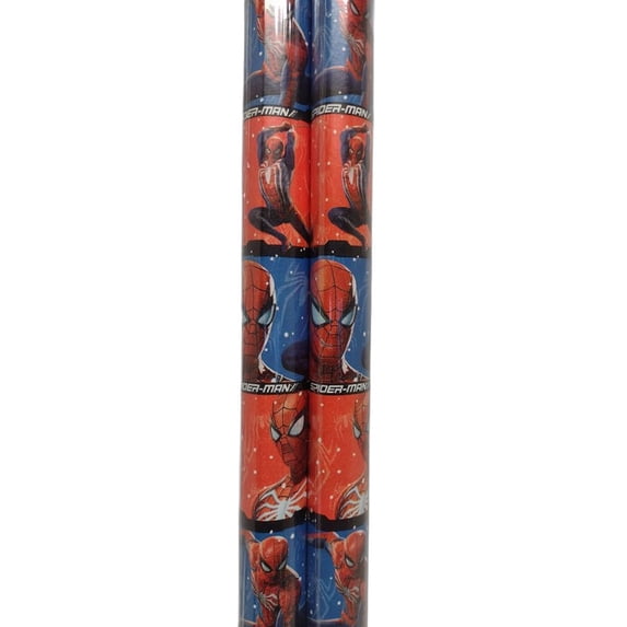 Marvel Character Paper 40 sq. ft. Spiderman Christmas Gift Wrap Paper ...