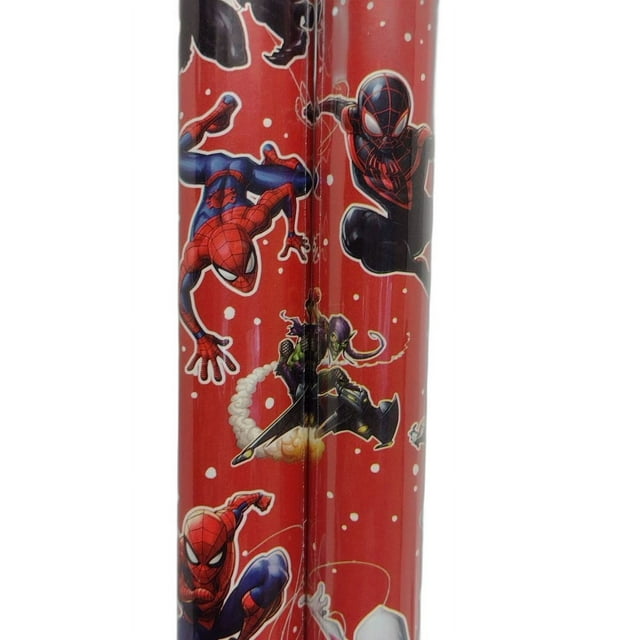 Spiderman Christmas Character Wrapping Paper - 2 rolls (20 sq. ft. each ...
