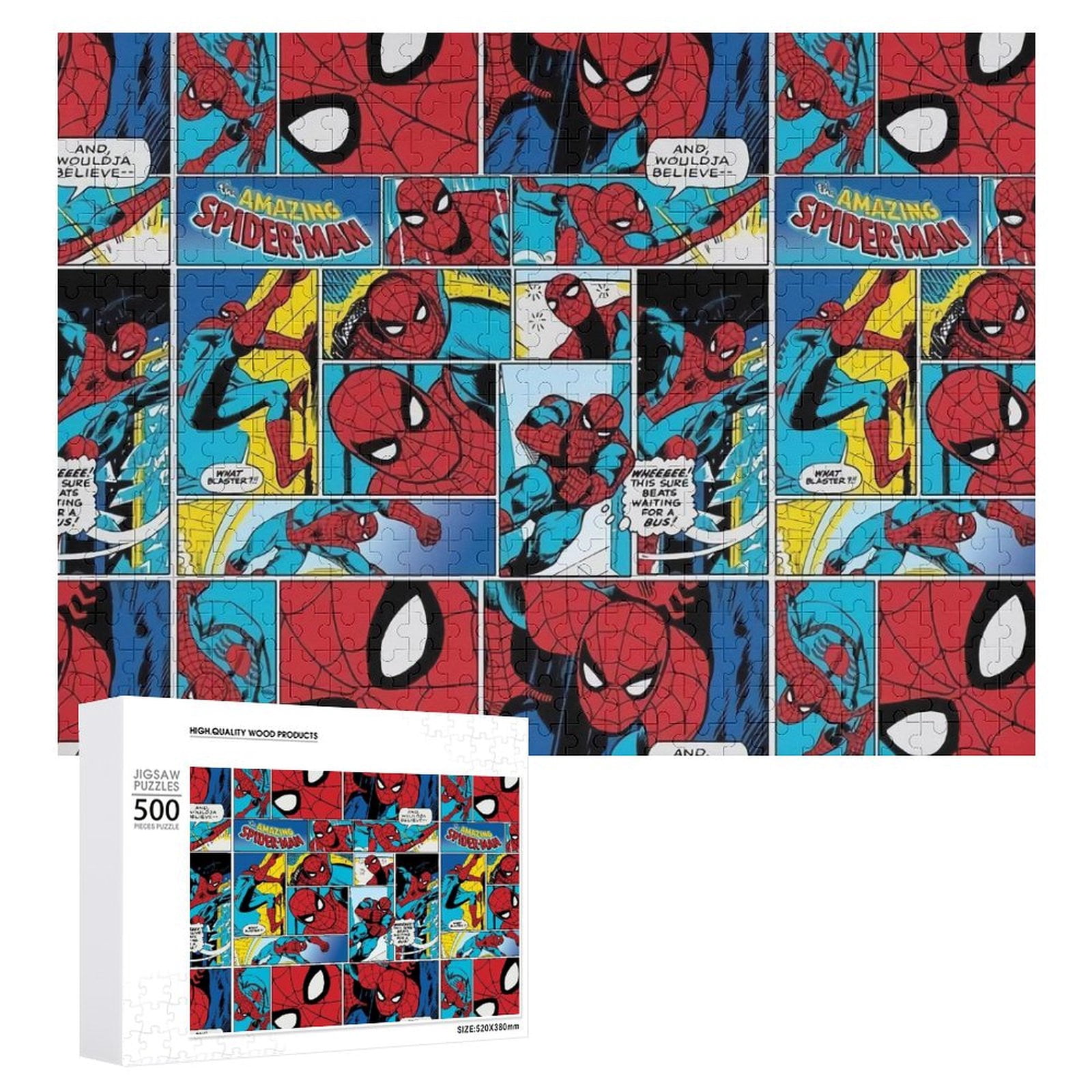Spiderman Comic Puzzles,Puzzles for Adults 500 Pieces,Wooden Picture ...