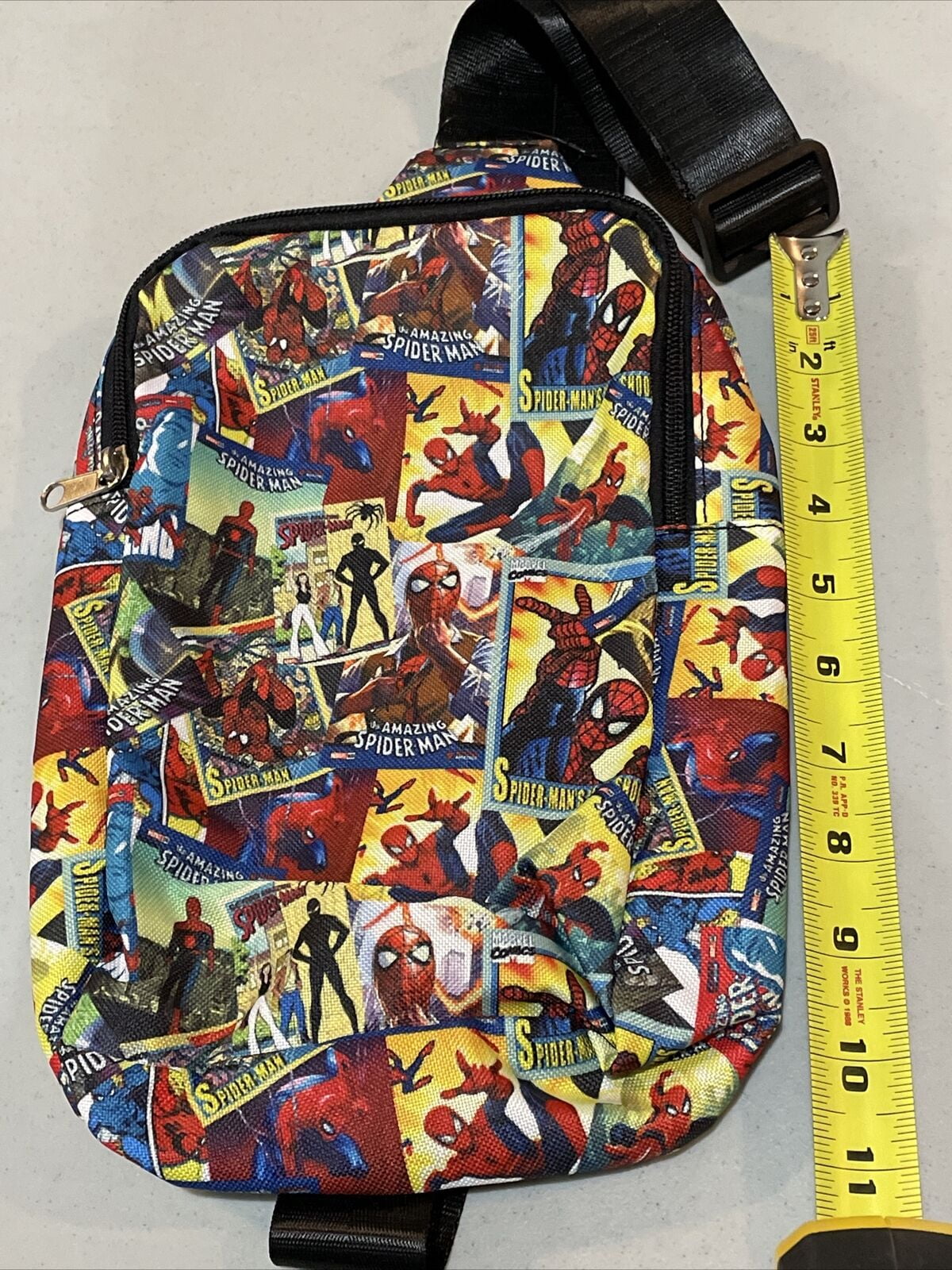 Spiderman Comics Sling Bag Zipper Closure Adjustable Strap - Walmart.com