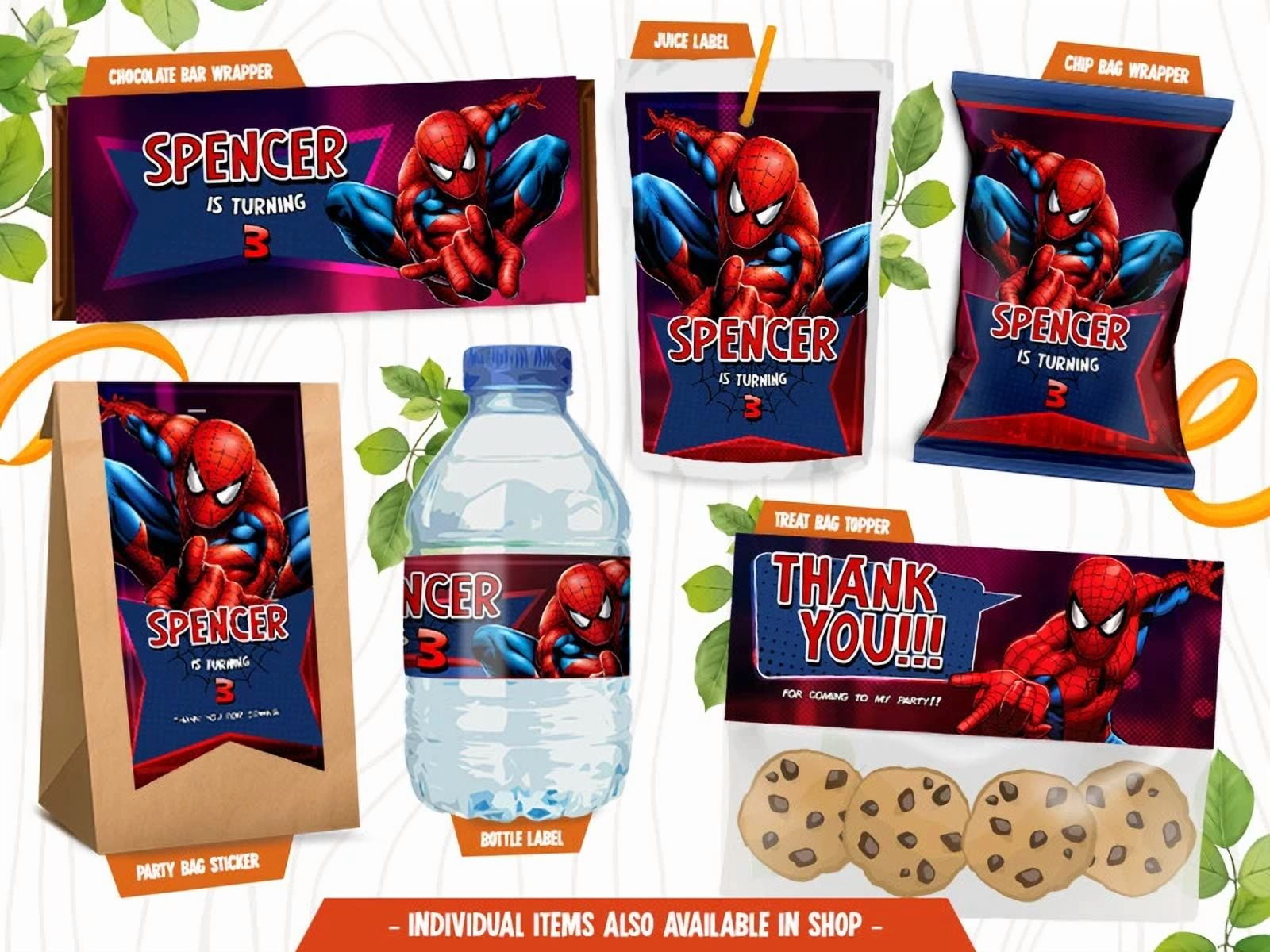 Spiderman Digital Birthday Bundle, Spidey Party Bundle, Party Pack - You Print - Walmart.com