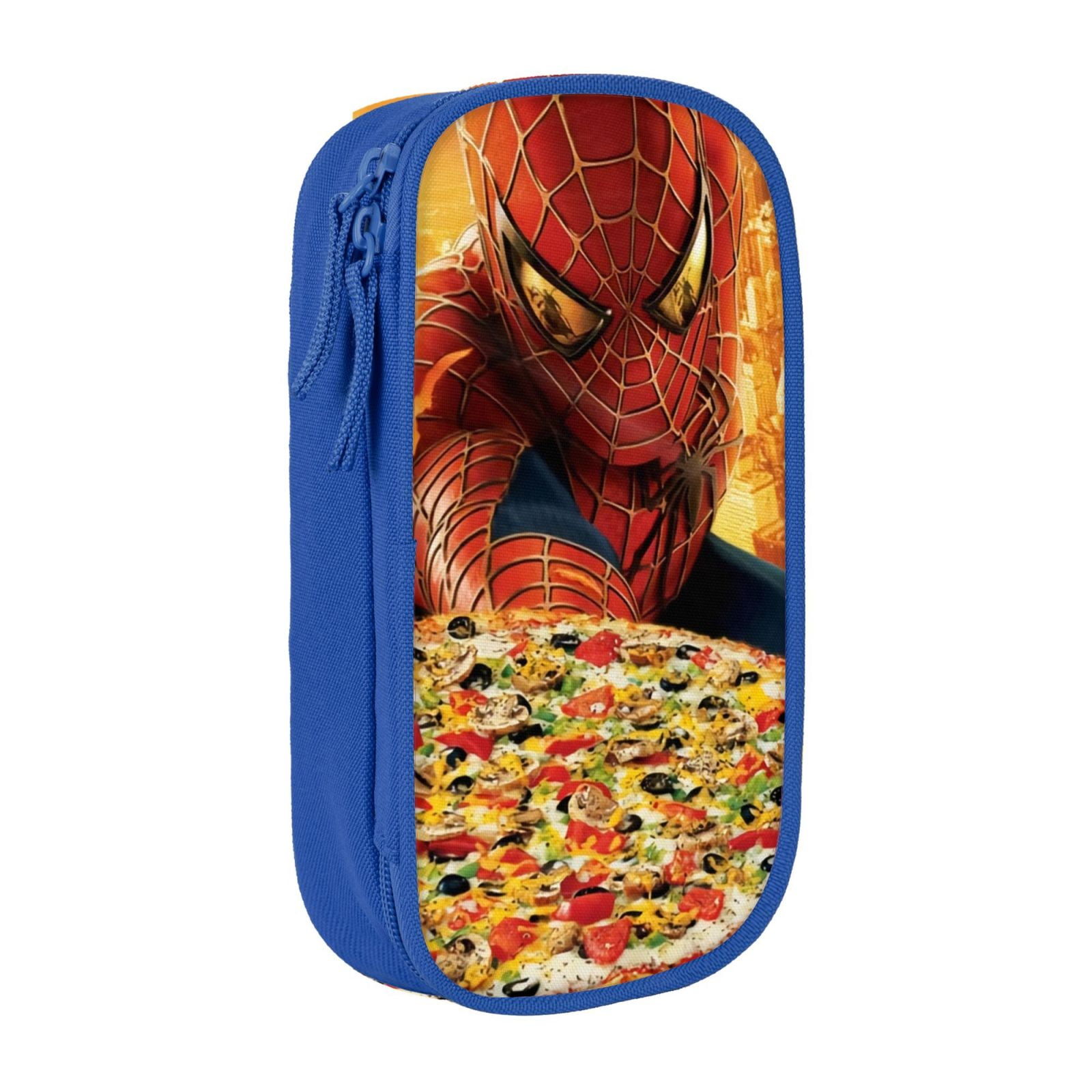 Spiderman Eats Pizza Pencil Case,Big Capacity Pencil Pouch Stationery ...