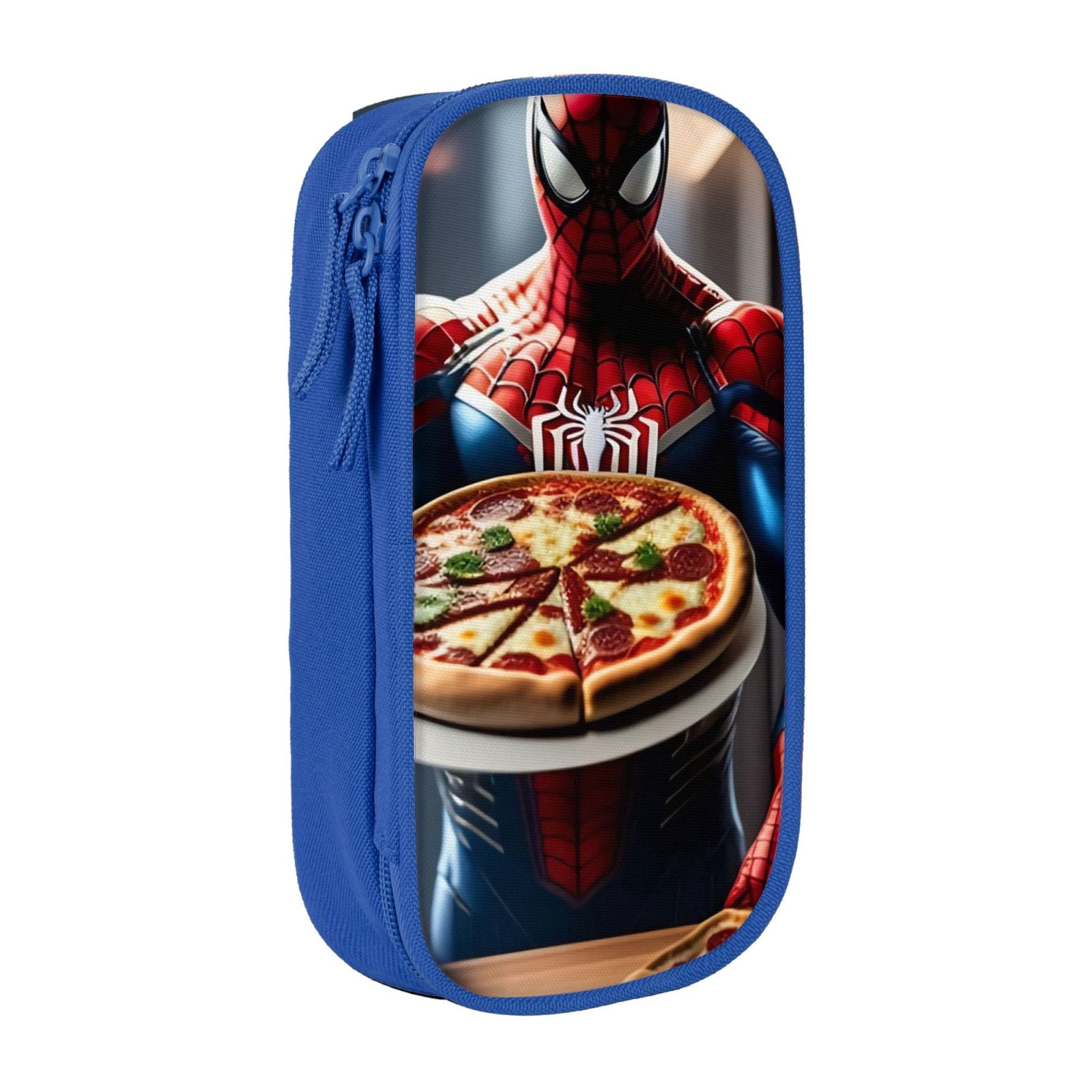 Spiderman Eats Pizza Pencil Case,Pencil Pouch,Big Pencil Bag Pouch Box ...