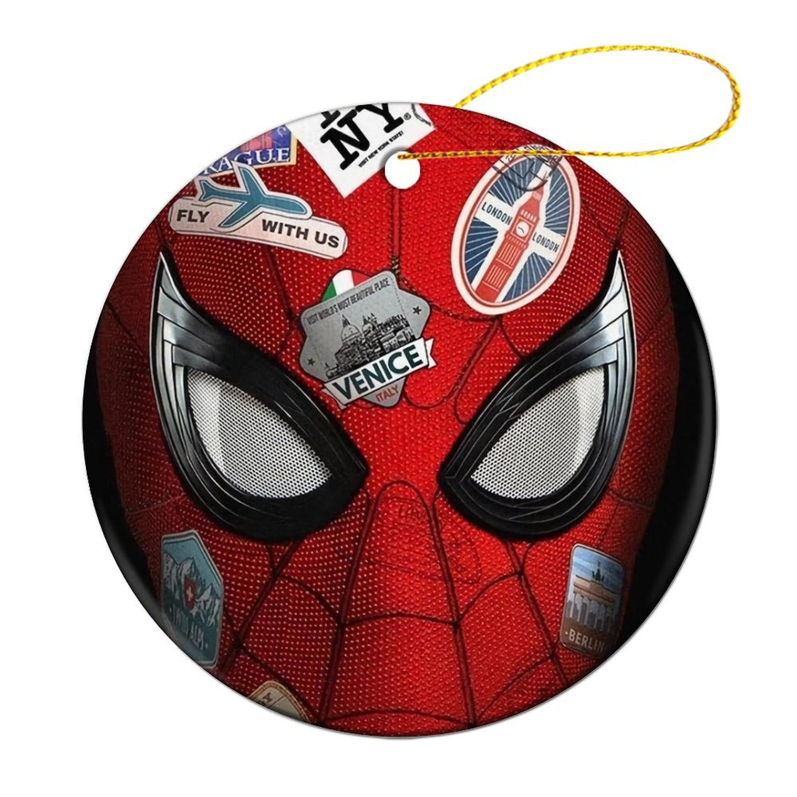 Spiderman Face Christmas Ornament,Farmhouse Christmas Tree Holiday ...