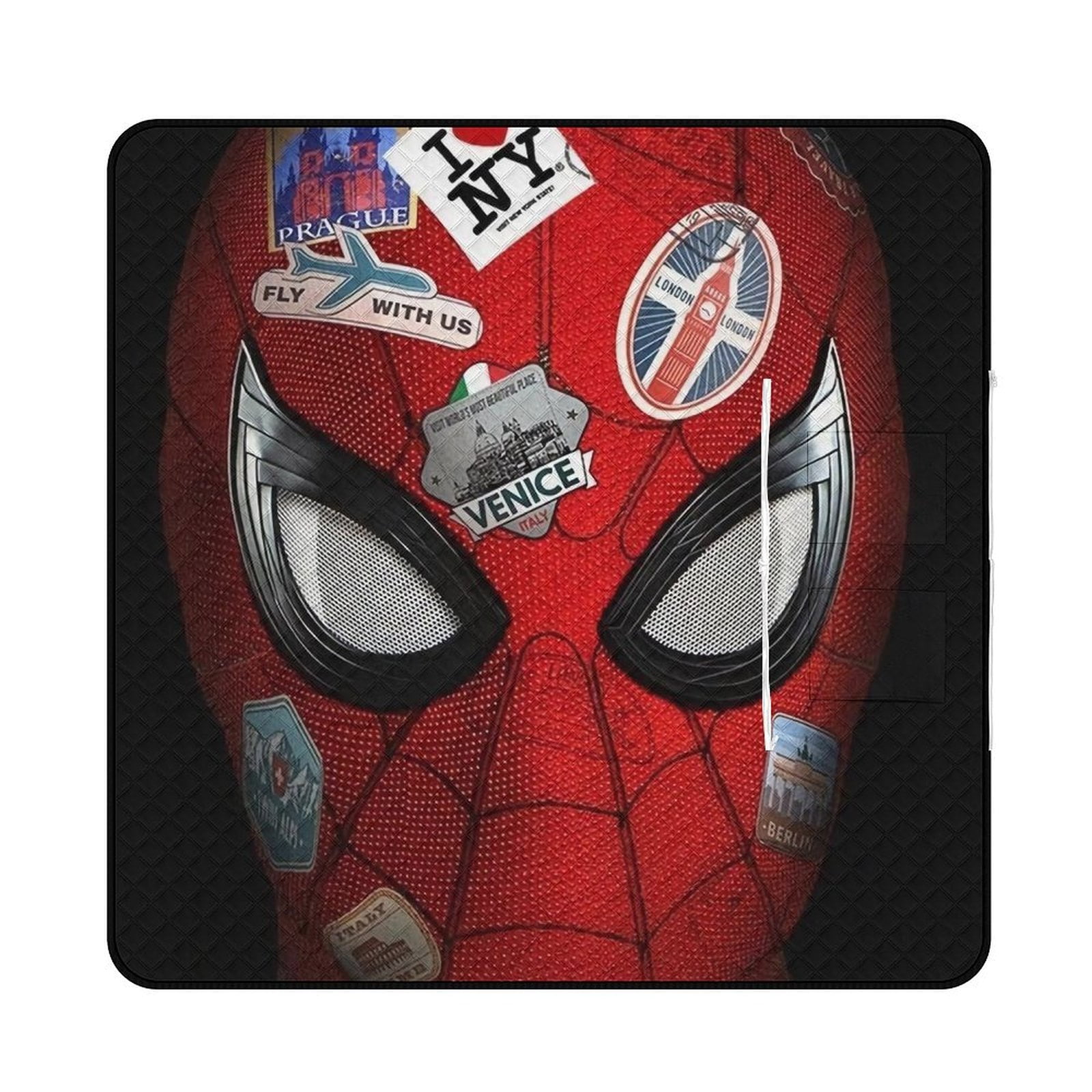 Spiderman Face Extra Large Picnic Outdoor Blanket,78 x 78 Waterproof ...