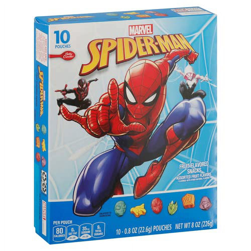 Spiderman Fruit Flavored Snacks, Treat Pouches, Gluten Free, 10 Ct ...