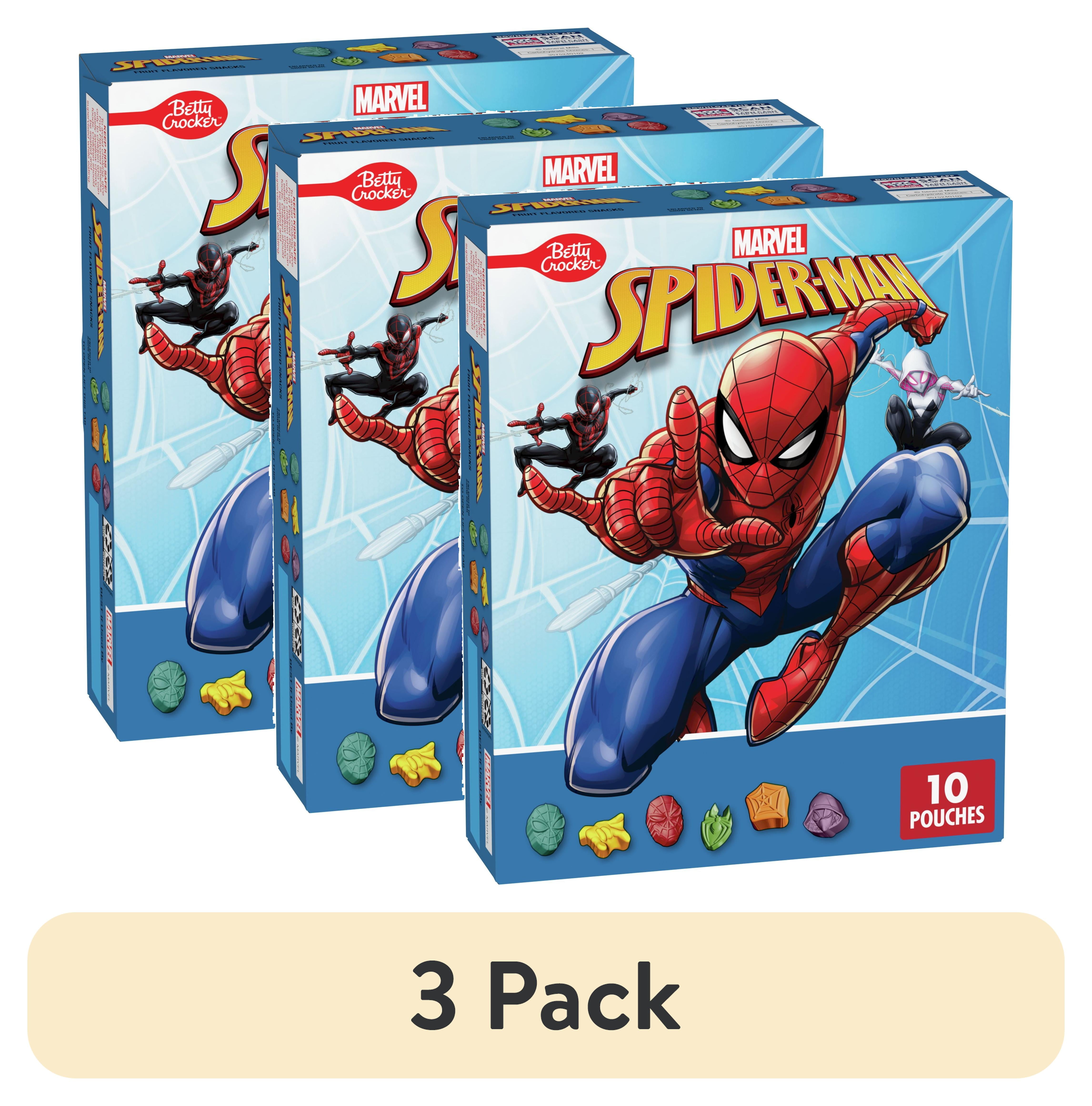 (3 pack) Marvel Spiderman Fruit Flavored Snacks, Treat Pouches, Gluten ...