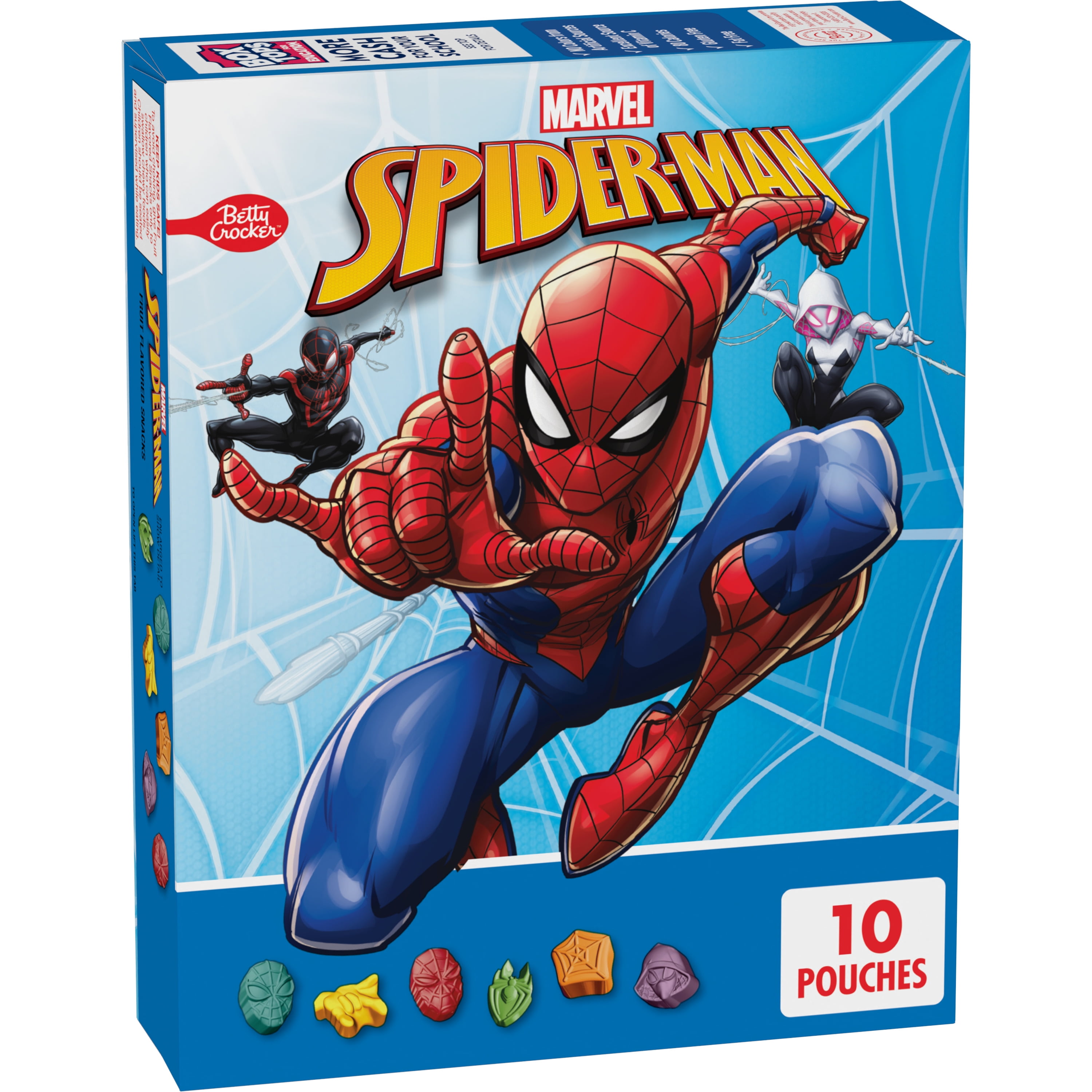 Marvel Spiderman Fruit Flavored Snacks, Treat Pouches, Gluten Free ...