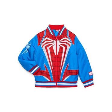Marvel Spiderman Varsity Bomber Jackets for Boys Spider-Man Logo ...