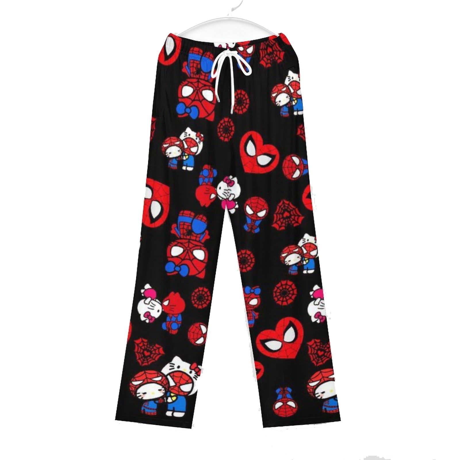 Spiderman Hello Kitty pajama pants for women, cute cartoon anime sleep ...