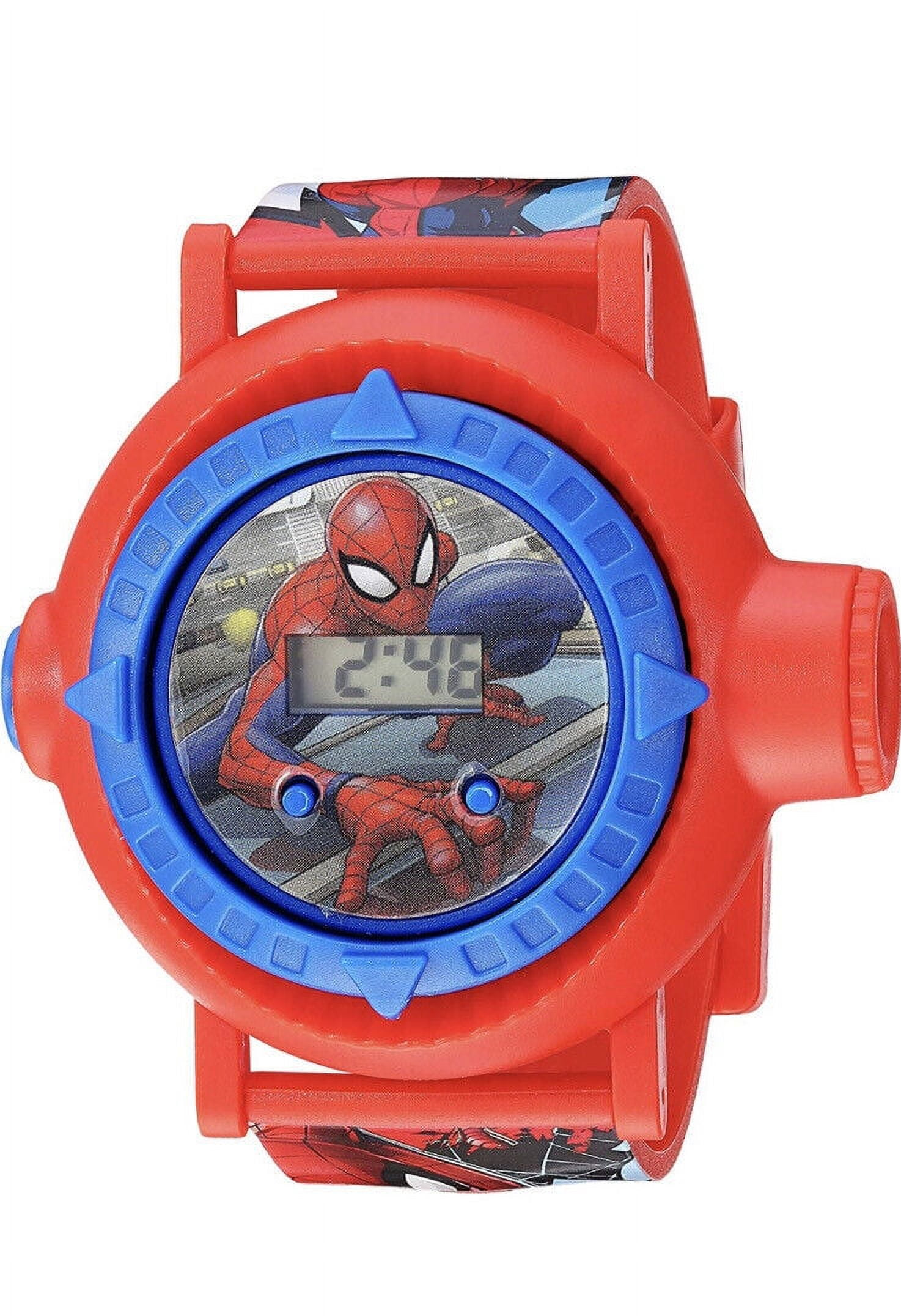 Spiderman LCD Youth Projector Watch In Collectors Tin Box - Walmart.com