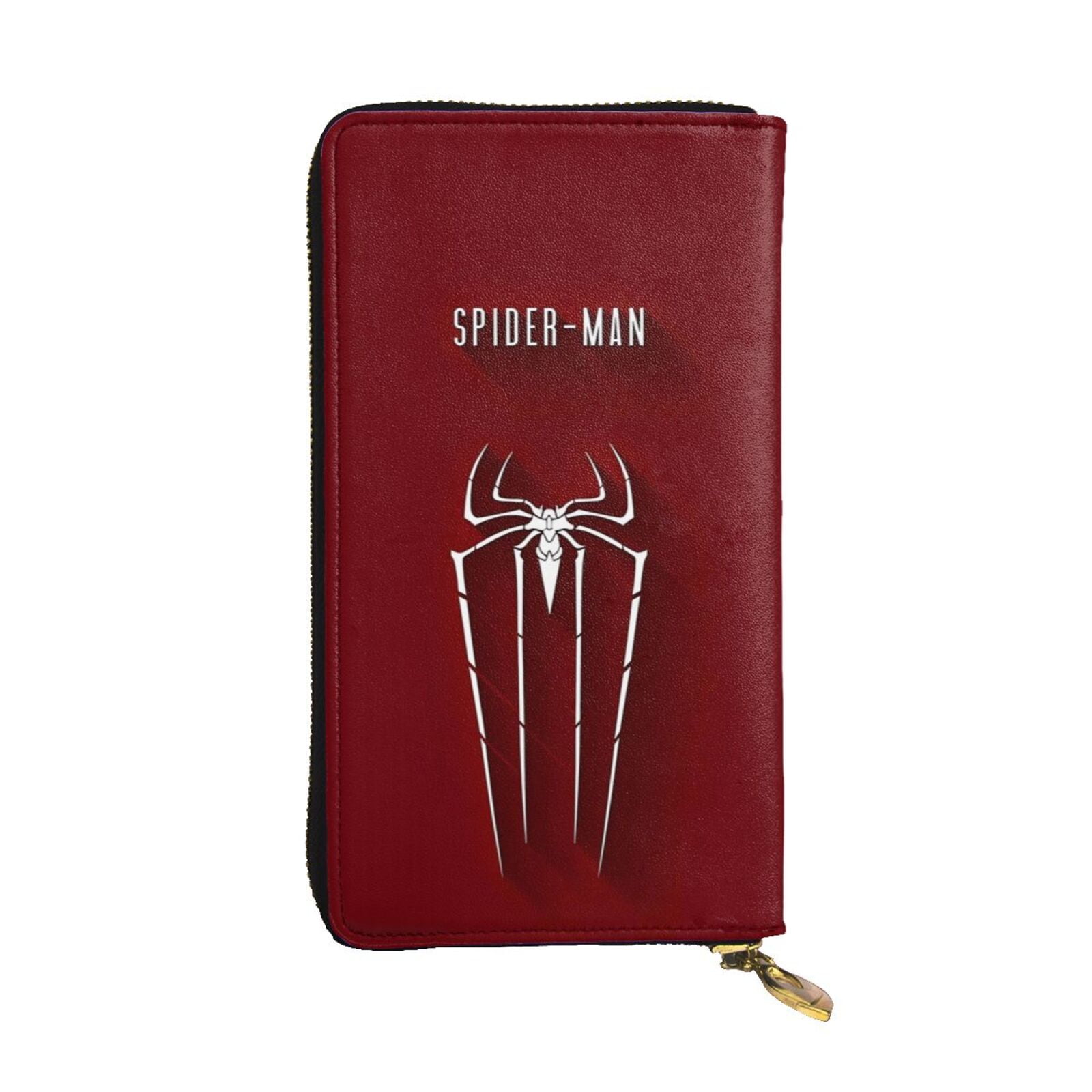 Spiderman Long Wallet Zipper Leather Card Holder Wallet Handbag ...