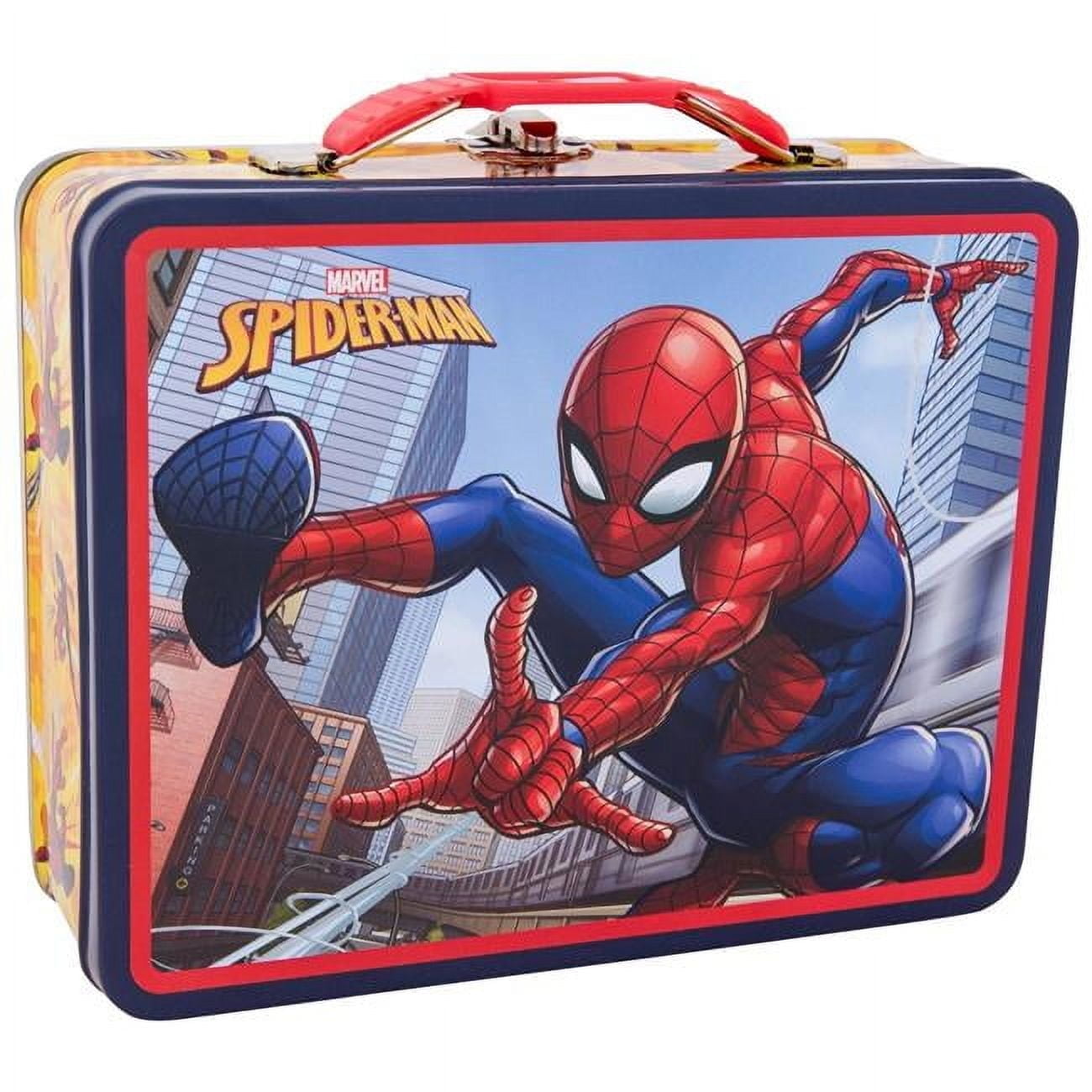 Spider-Man Embossed Lunch Box Tin, Collectible Container for Kids ...