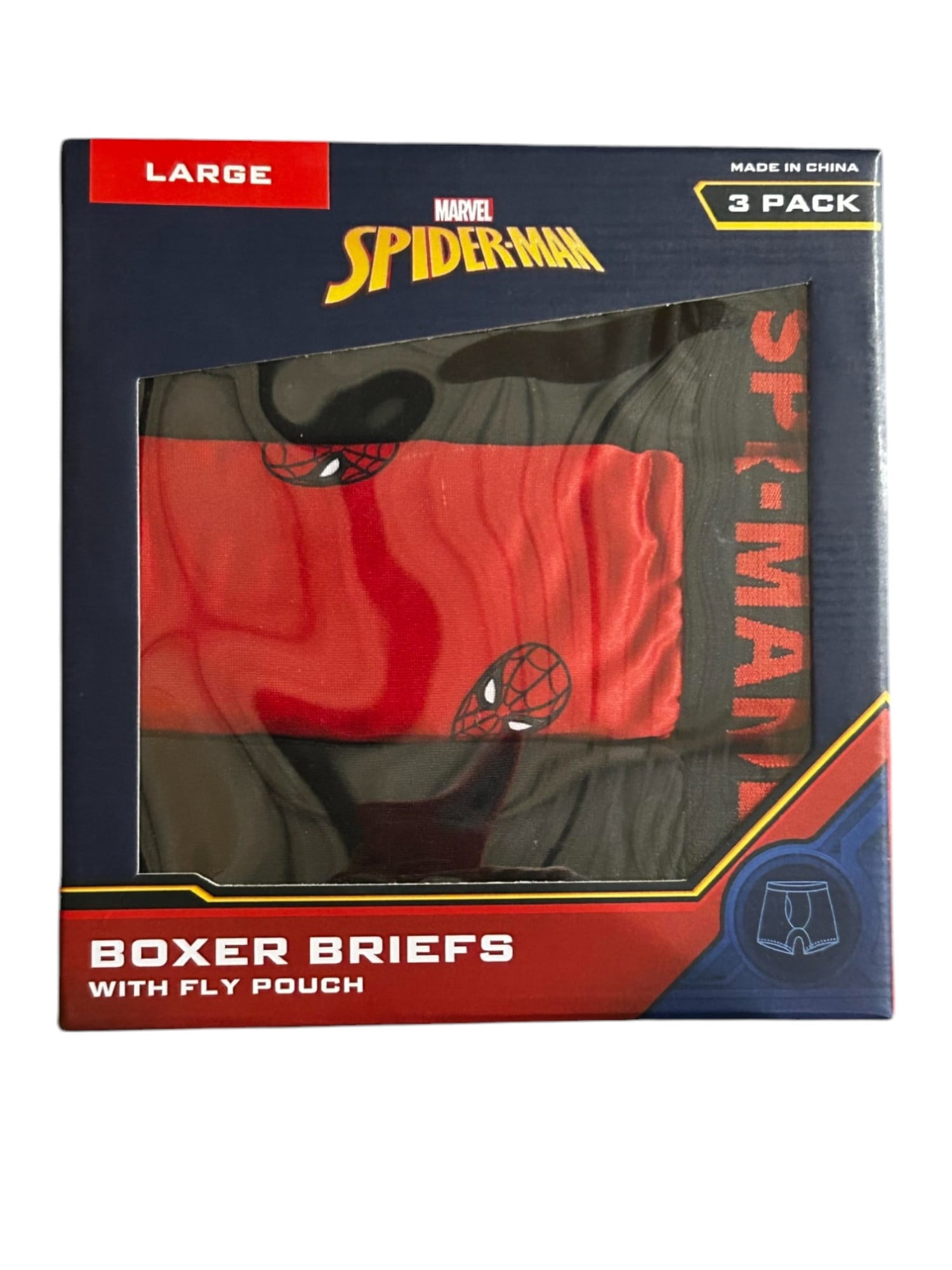 Spiderman Men's 3-Pack Comfort Boxer Brief - LG - Walmart.com