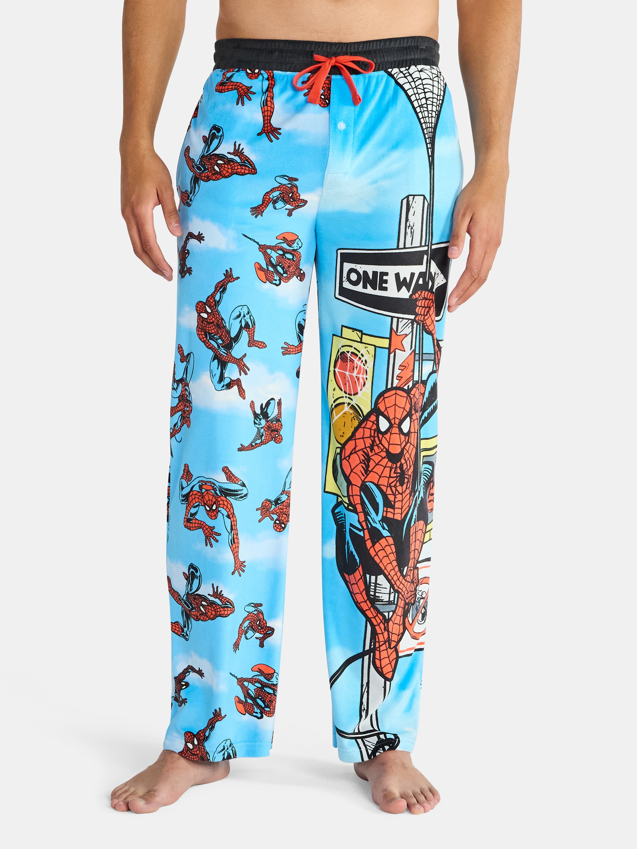 Spider-Man Men's and Big Men's Split Leg Graphic Pants, Sizes S-2XL ...