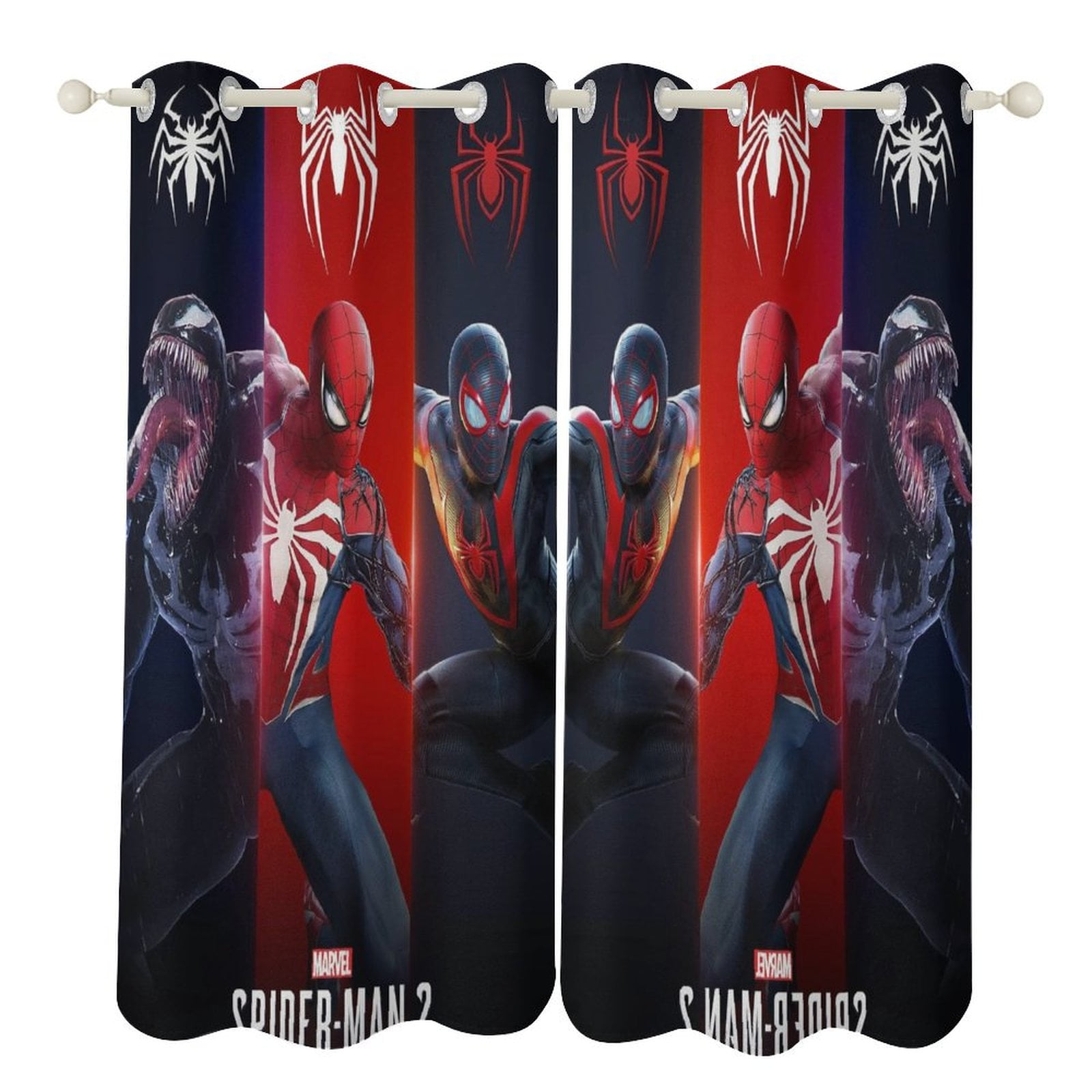 Spiderman Miles Morales Venom Curtains,Blackout Curtains,Curtains for ...