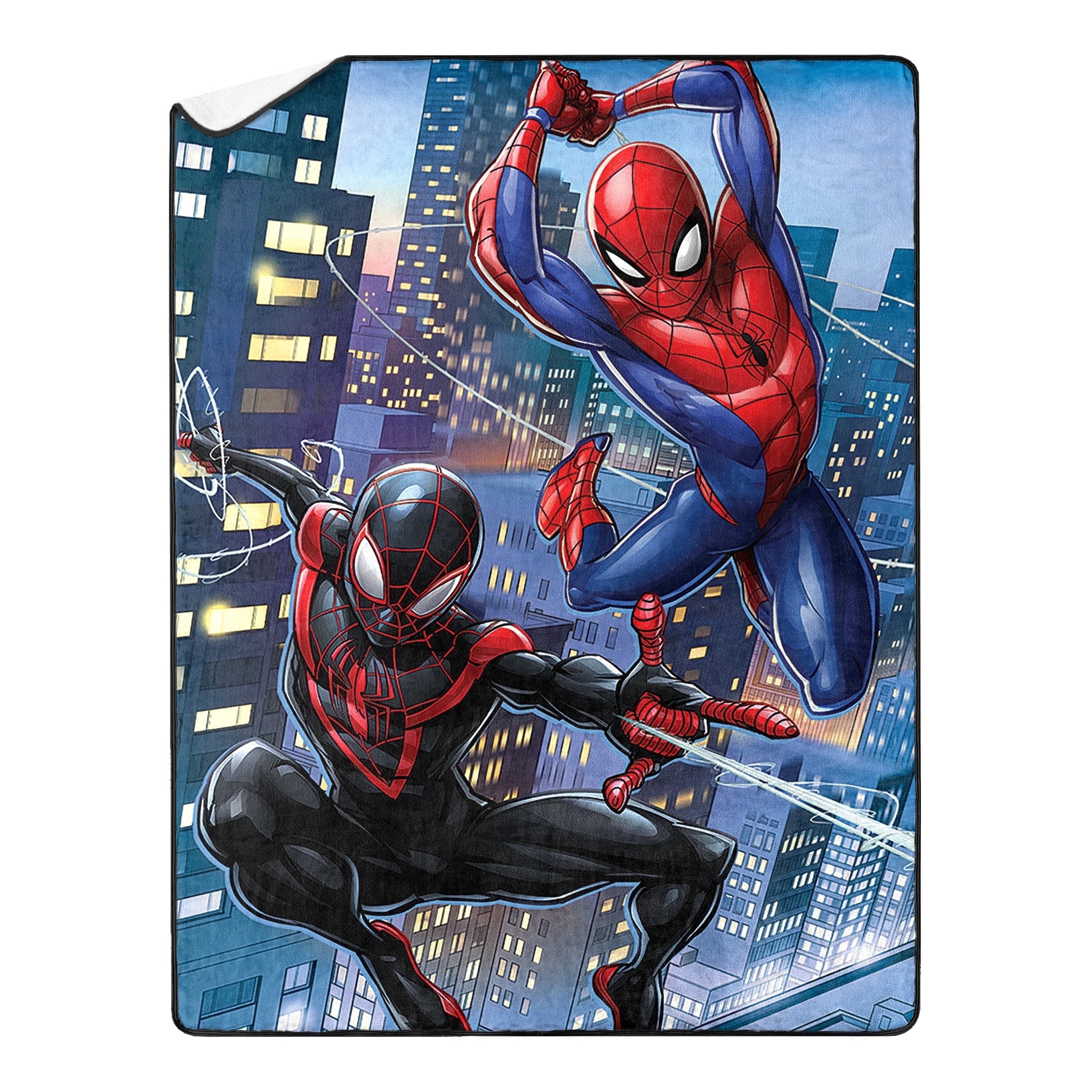 Marvel Spiderman Kids Comfy Blanket with Sherpa Reverse, Peter Parker ...