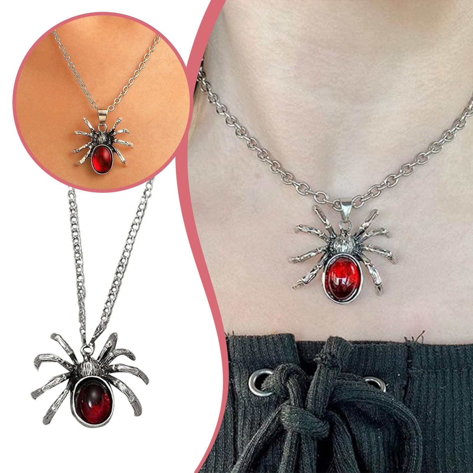 Spiderman Necklace Spider Pendant Necklace for Men Spider Chain Spider ...